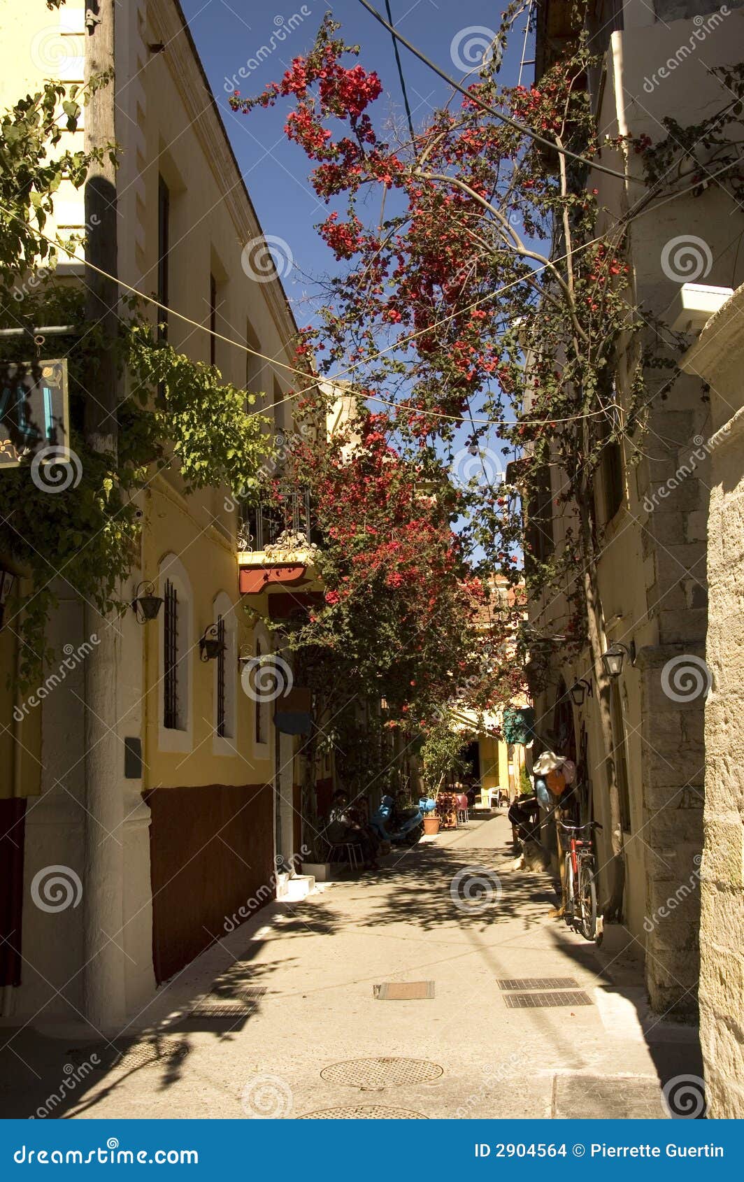 Greece street scene stock photo. Image of greece, wall - 2904564
