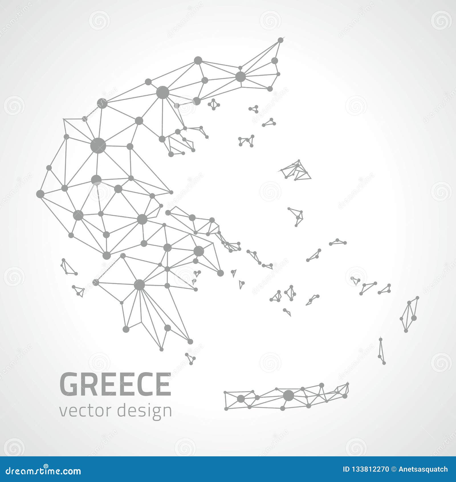 Greece Vector Grey Dot Contour Map Stock Vector - Illustration of black ...