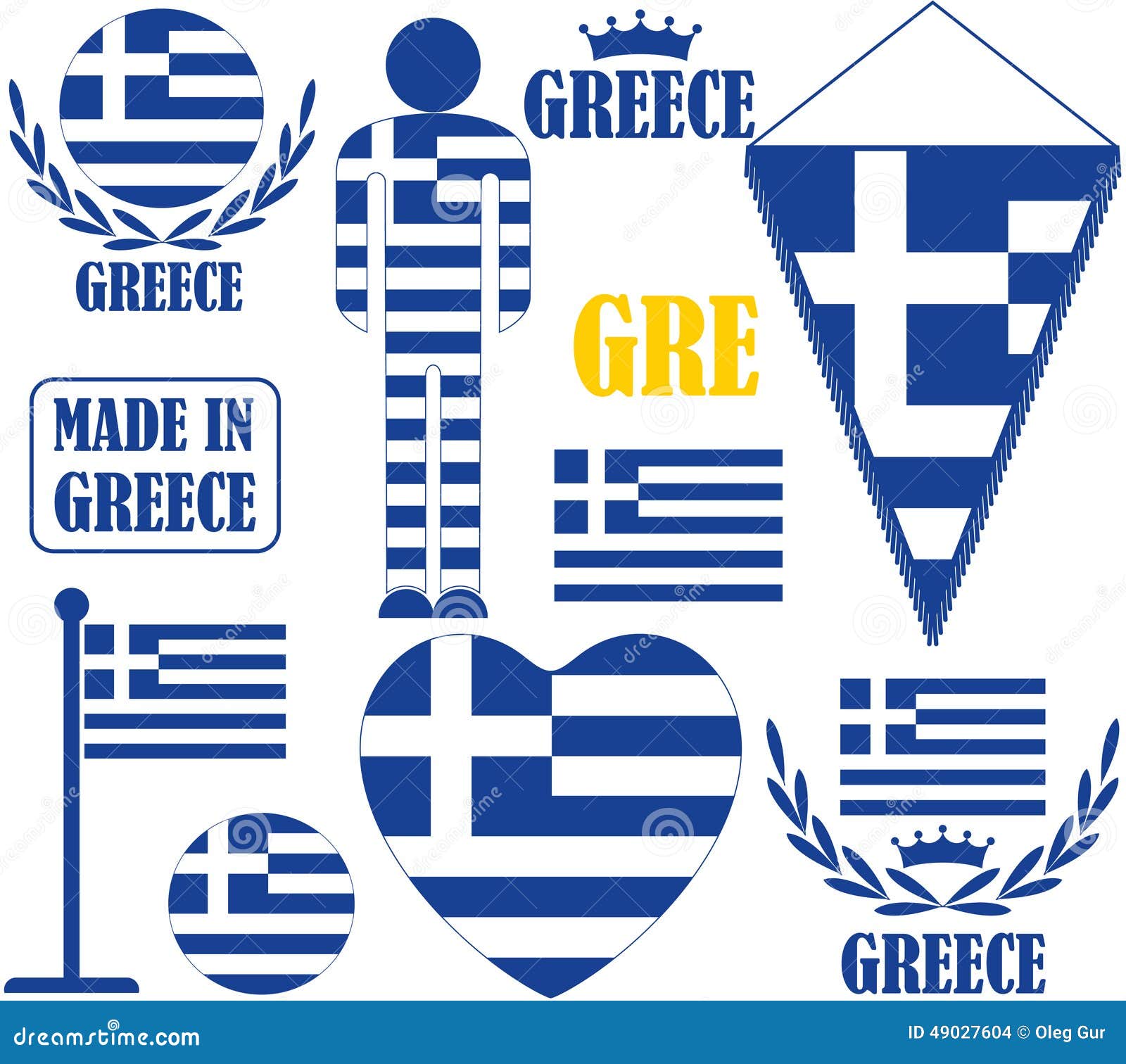 Greece stock vector. Illustration of greek, unusual, emblem - 49027604
