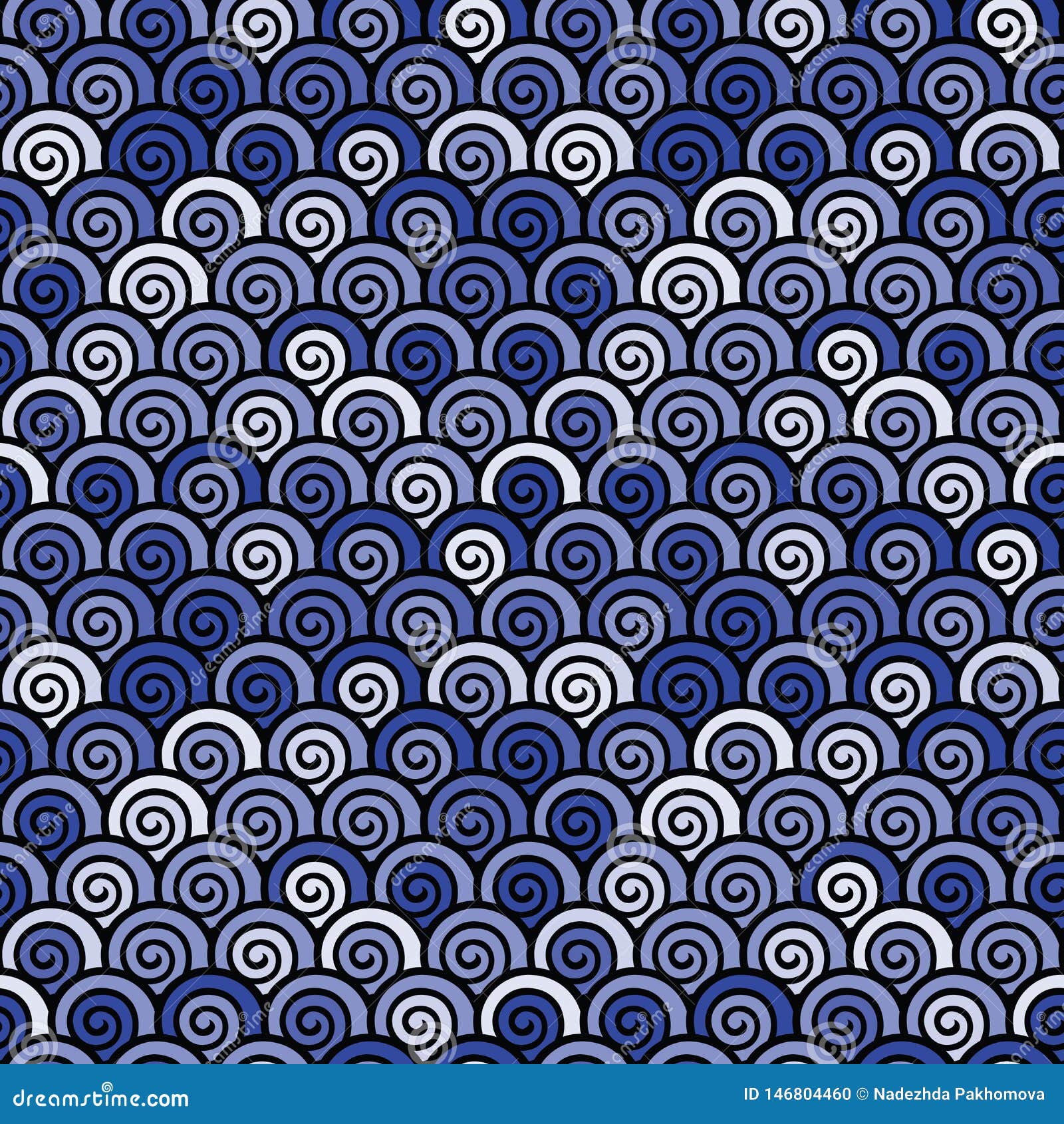 Greece Vintage Ethnic Seamless Pattern with Swirls Stock Vector ...