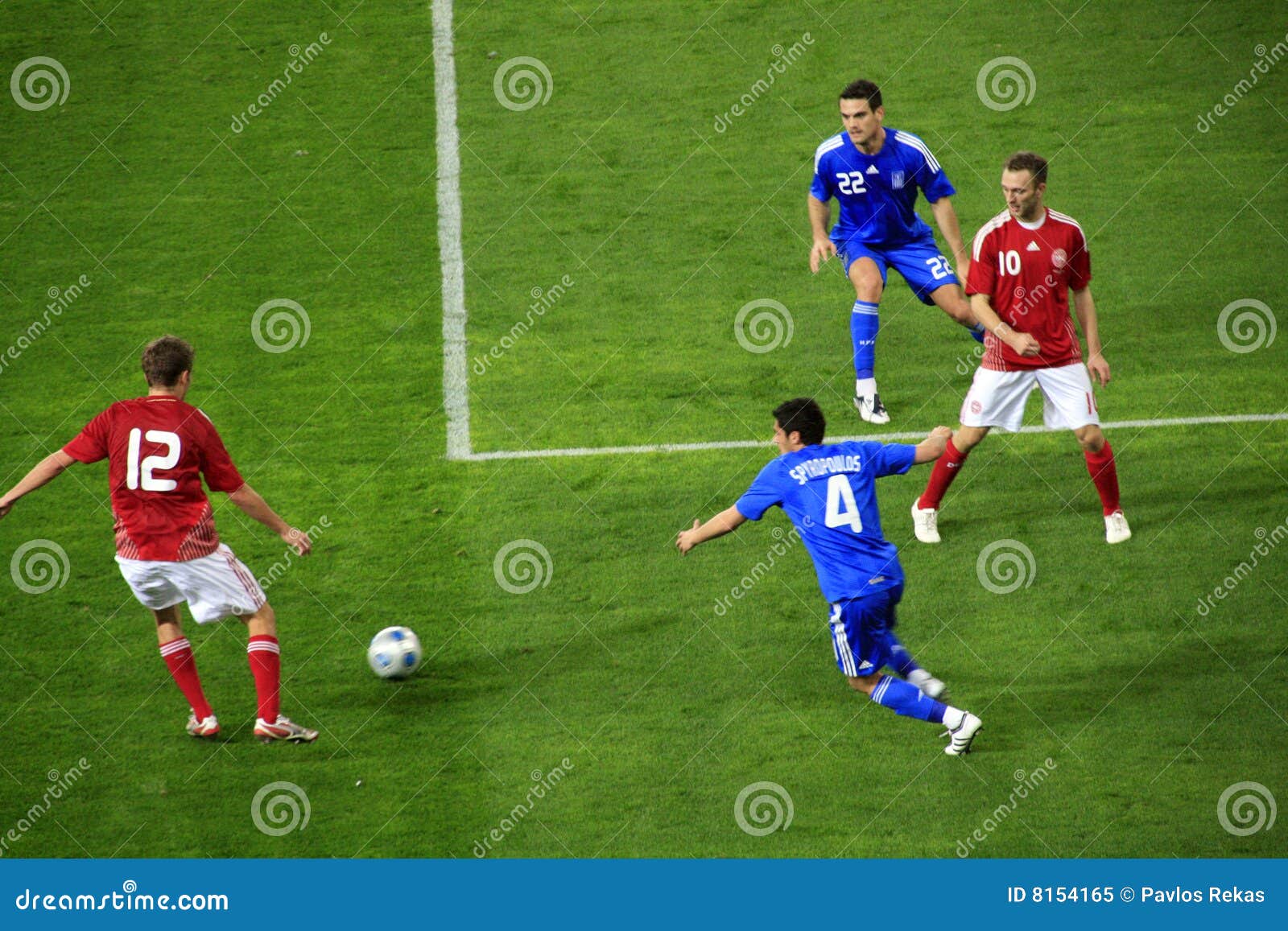 Greece vs Denmark Soccer editorial image. Image of footbal - 8154165