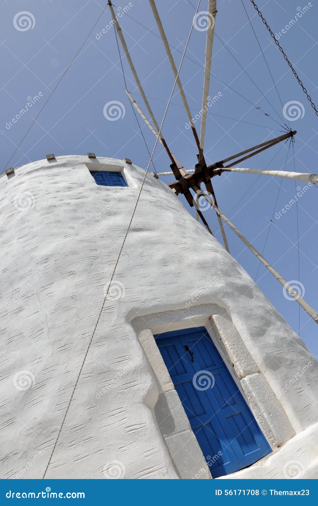 Greece wind mill stock photo. Image of touristic, holiday - 56171708