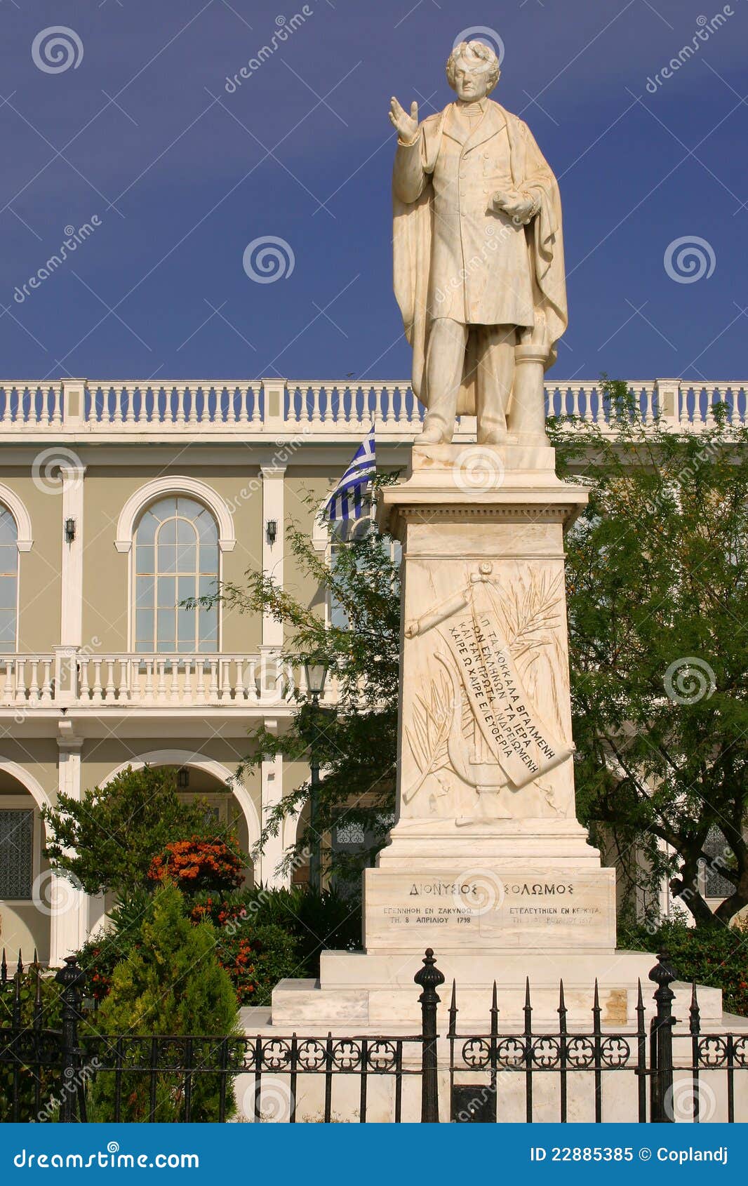 Greece Zante Statue of Dionysios Solomos Stock Image - Image of greece ...