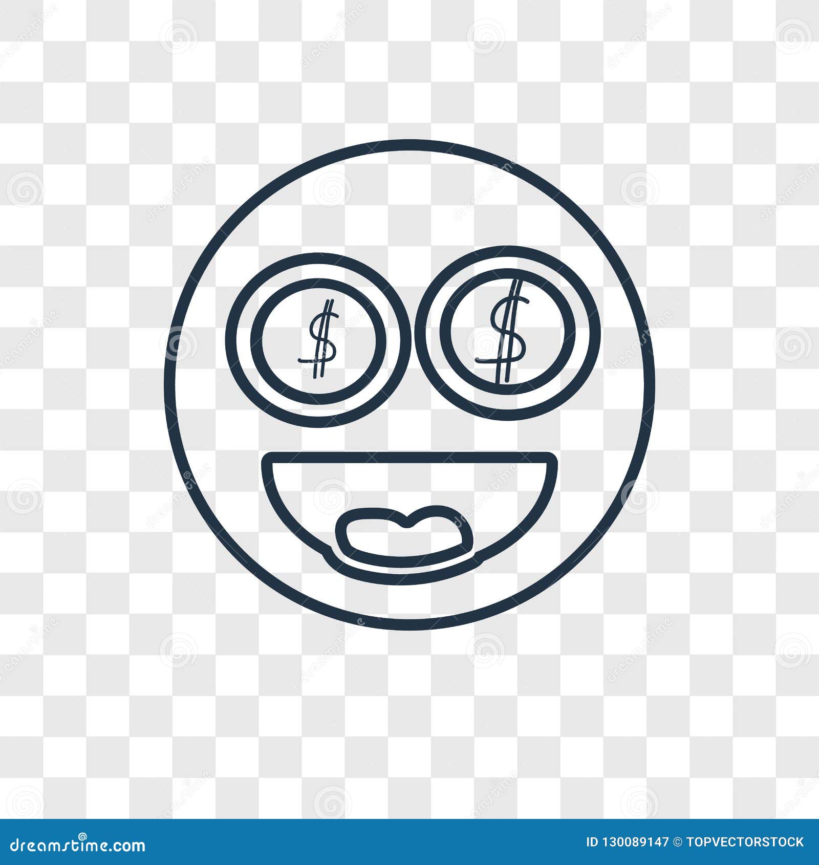 Greed Concept Vector Linear Icon Isolated on Transparent Background ...