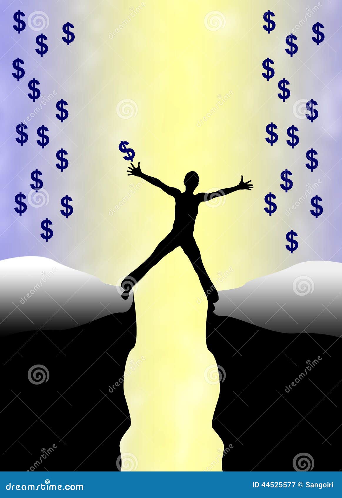 Greed for Money stock illustration. Illustration of financial - 44525577