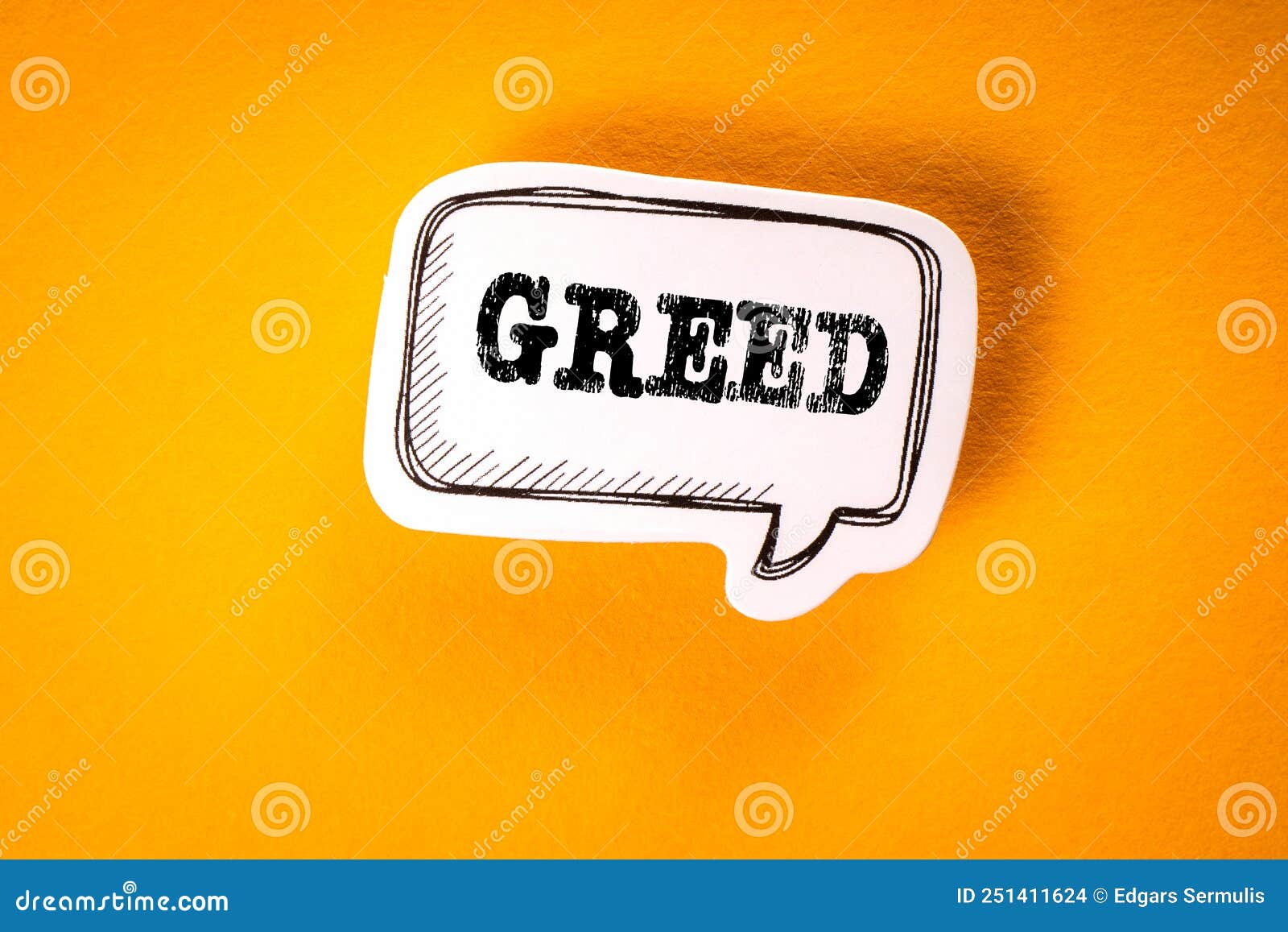 Greed. Text on Speech Bubble Stock Photo - Image of challenge, cash ...