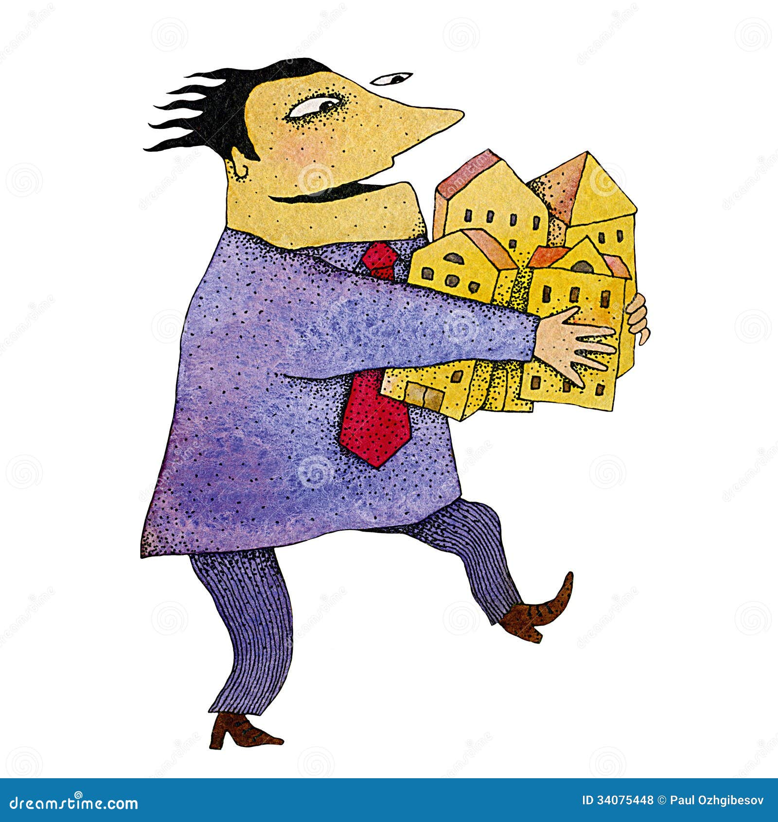 Greed stock illustration. Illustration of watercolor - 34075448