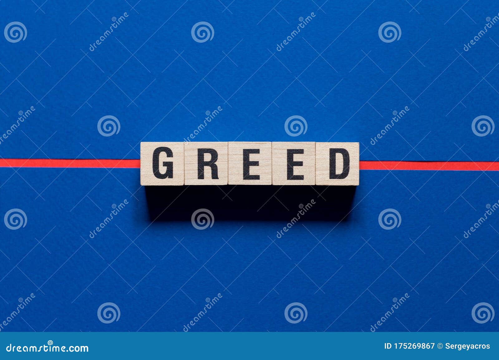 Greed Word Concept on Cubes Stock Image - Image of comparison, bait ...