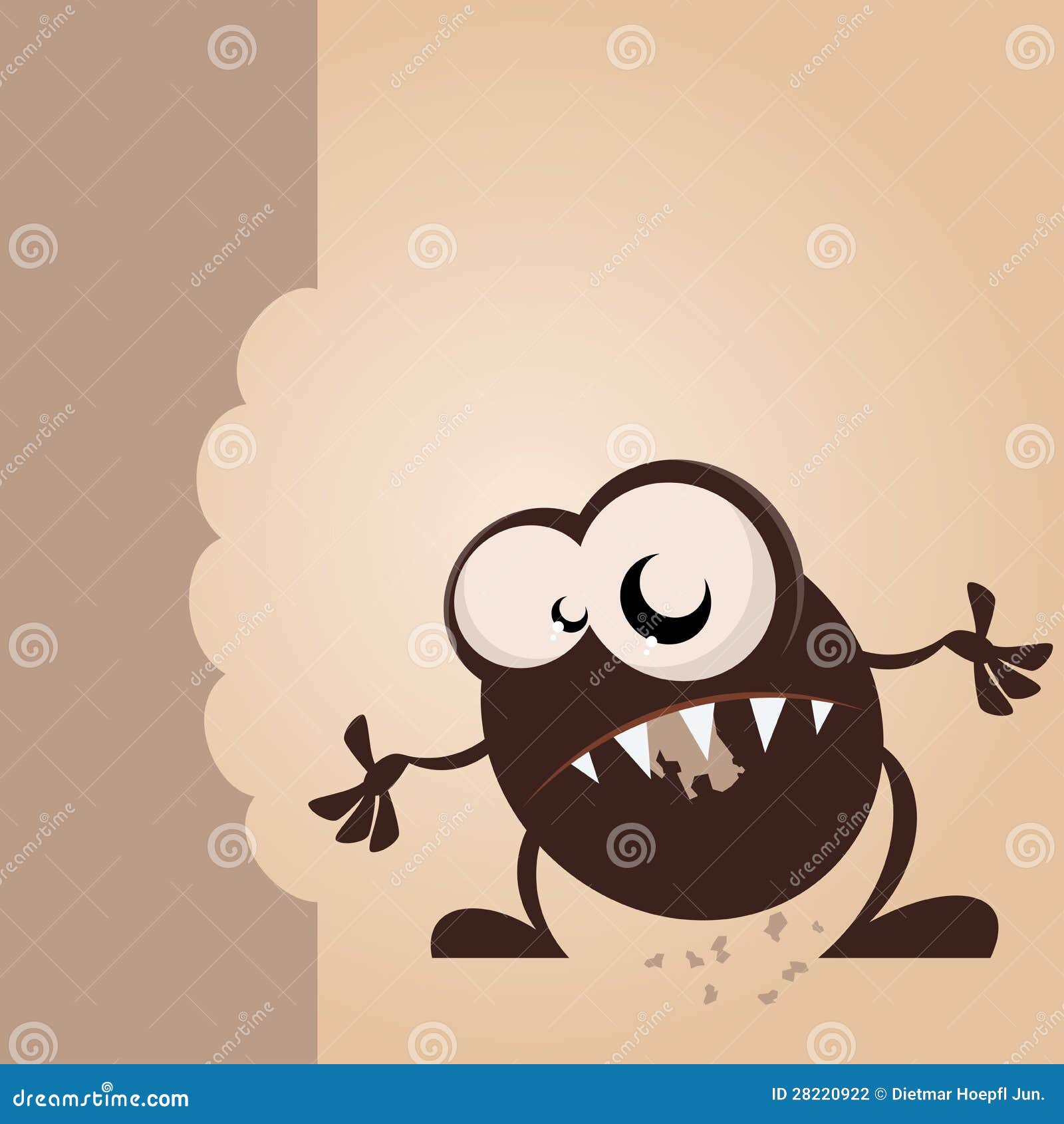 Greedy cartoon monster stock vector. Illustration of cheerful - 28220922