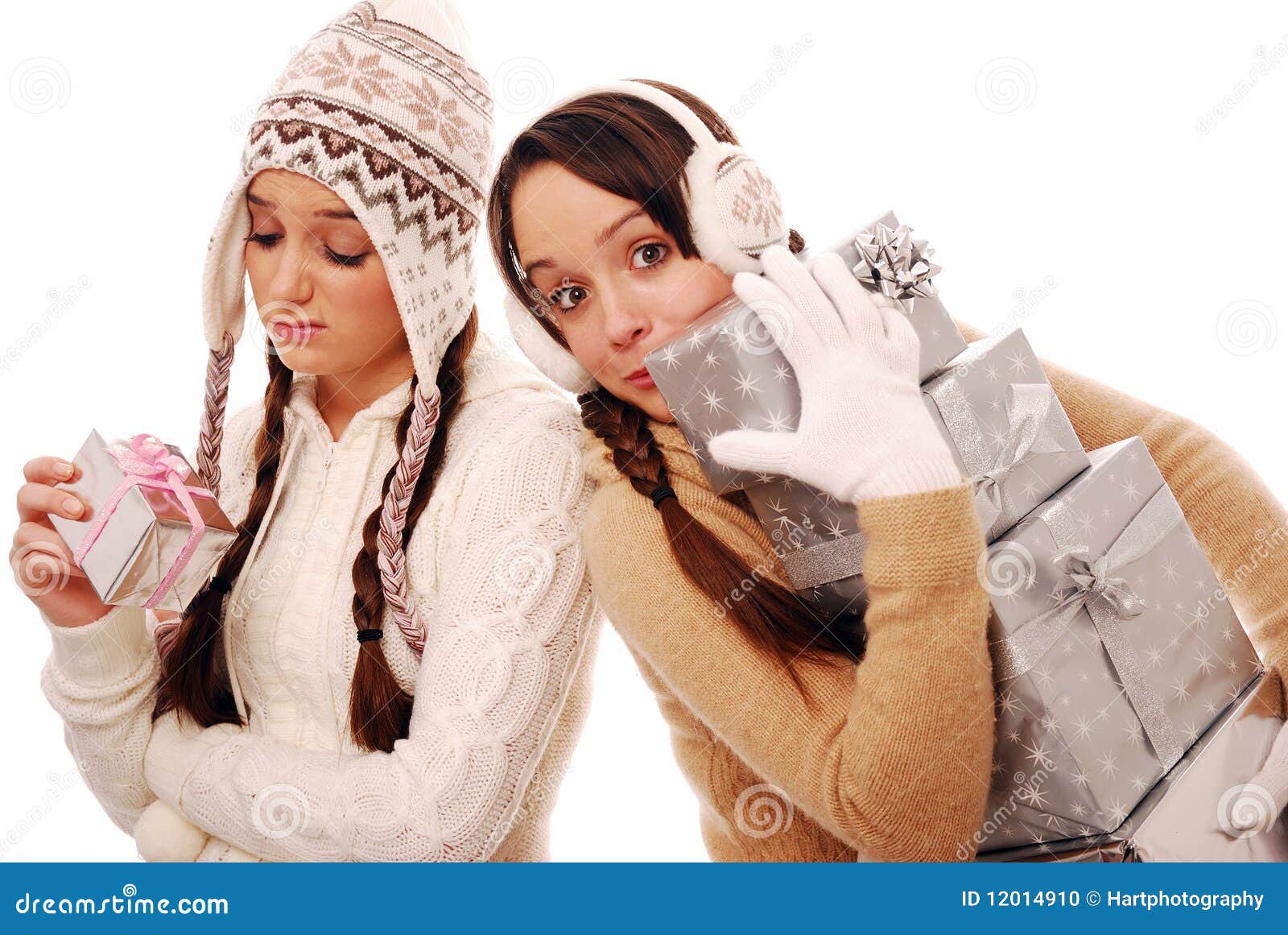 Greedy Christmas gifts stock photo. Image of happy, person - 12014910