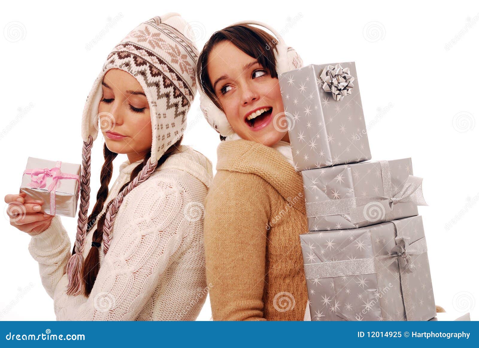 Greedy Christmas gifts stock image. Image of isolated - 12014925