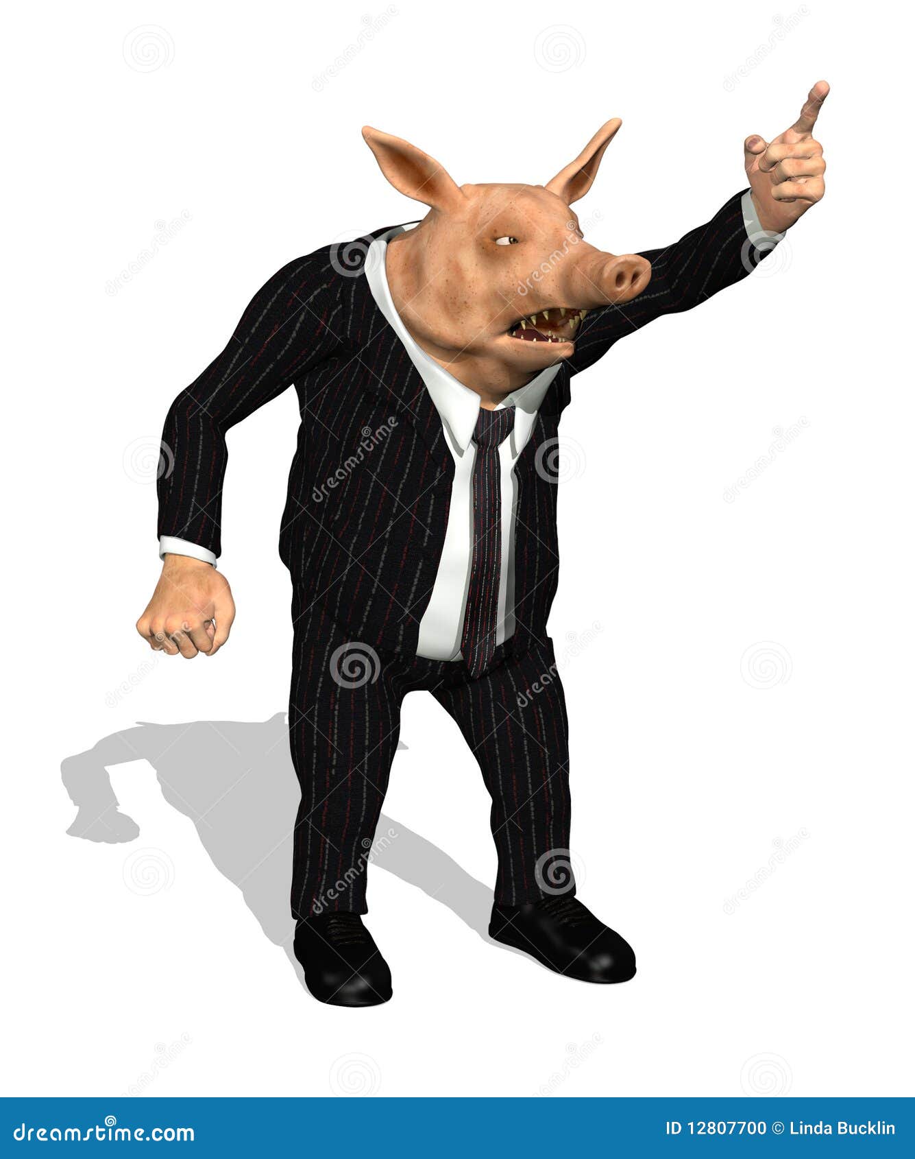 Greedy Demanding Business Pig Stock Illustration - Illustration of ...