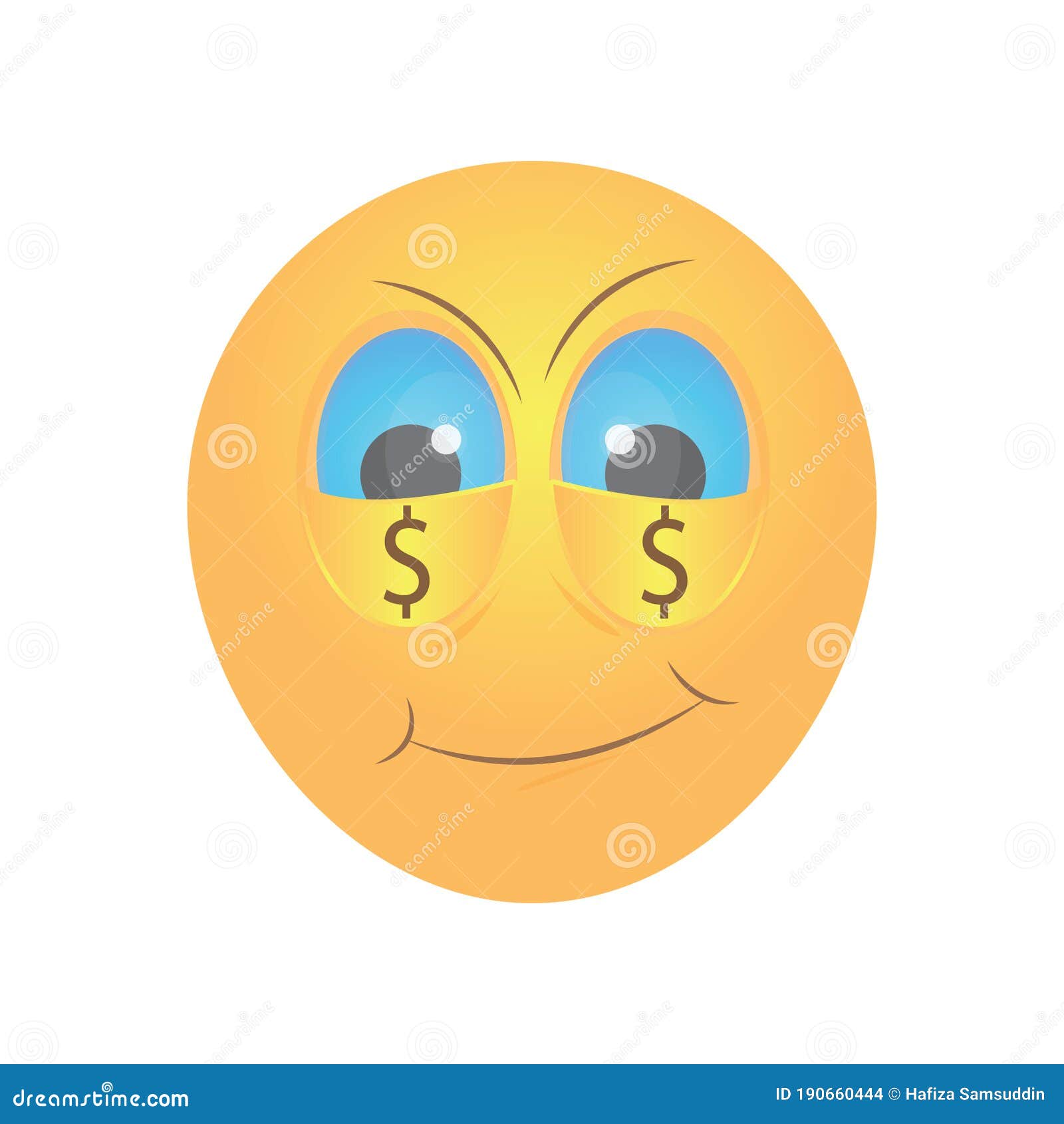 Greedy Emoticon. Vector Illustration Decorative Design Stock Vector ...