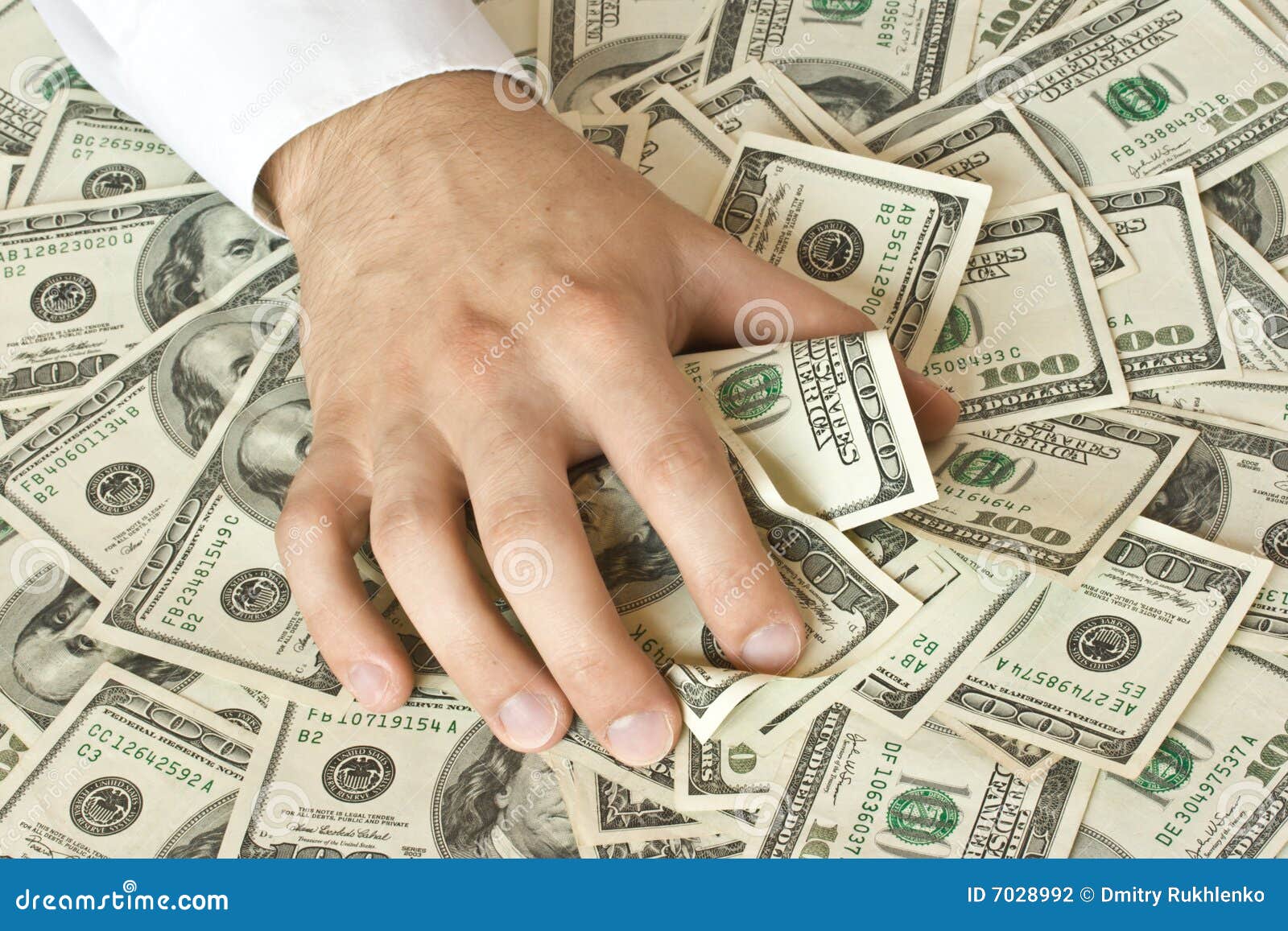 Greedy hand grabs money stock photo. Image of human, concepts - 7028992