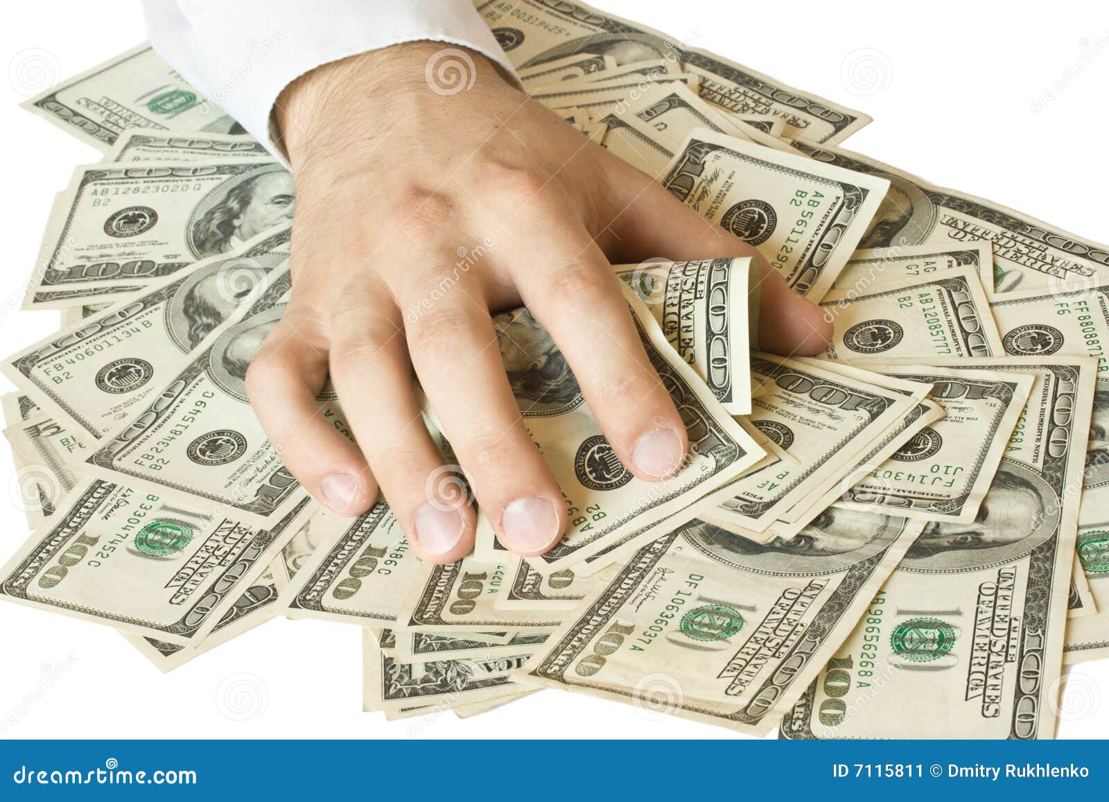 Greedy hand grabs money stock image. Image of finger, hand - 7115811