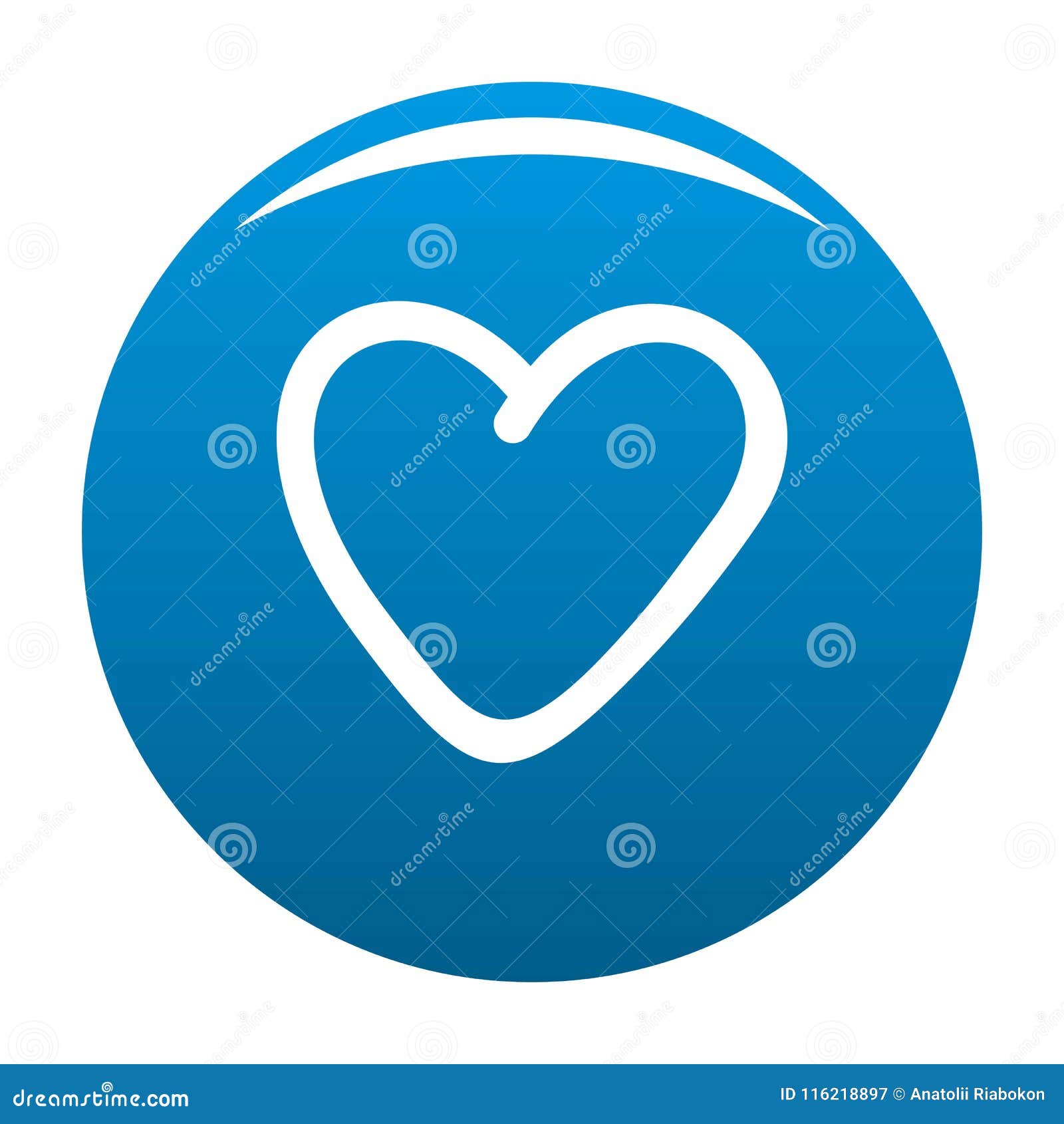 Greedy Heart Icon Vector Blue Stock Vector - Illustration of heartsick ...