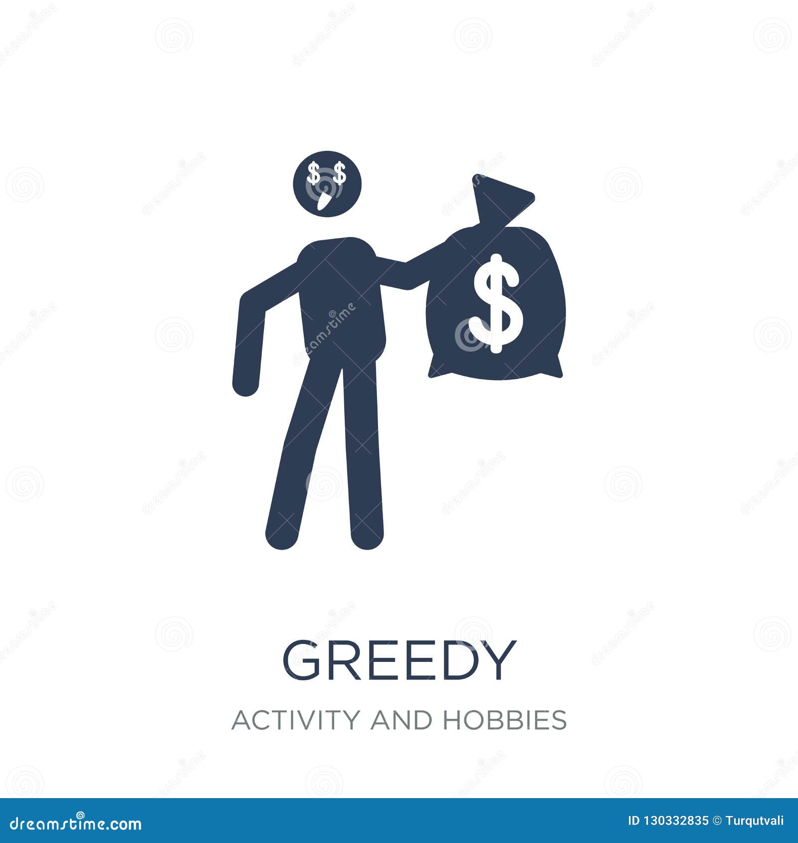 Greedy Icon. Trendy Flat Vector Greedy Icon on White Background Stock ...