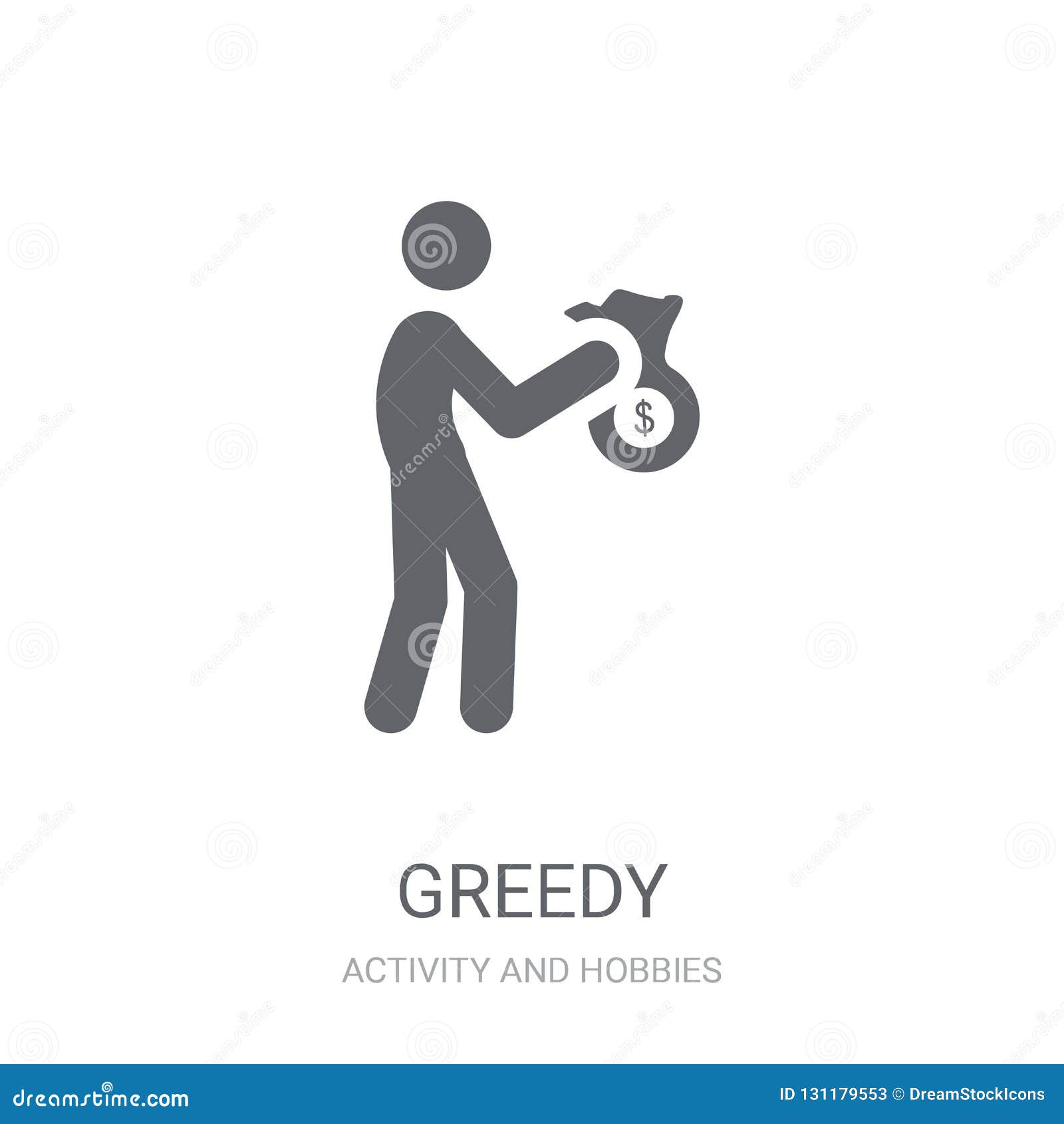 Greedy Icon. Trendy Greedy Logo Concept on White Background from Stock ...