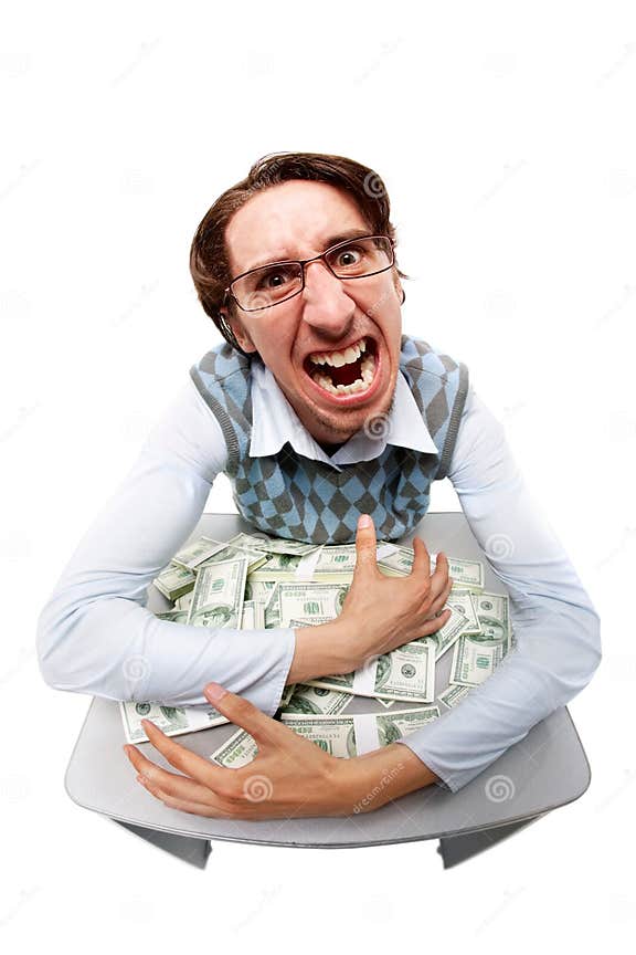 Greedy man stock photo. Image of millionaire, finance - 18591918