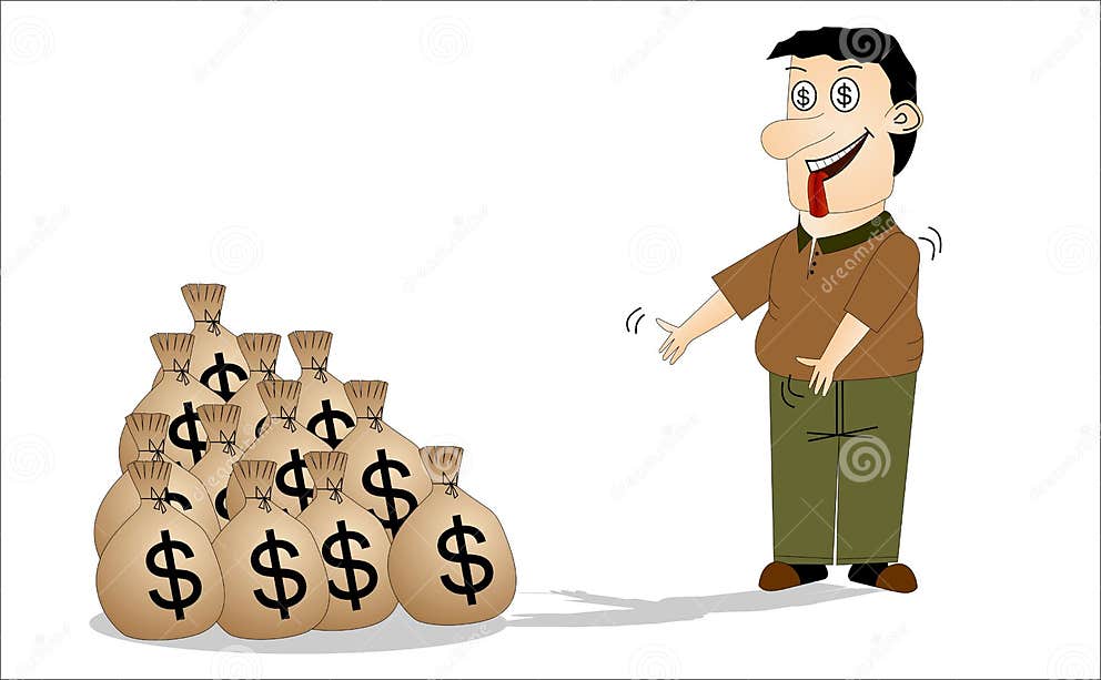 Greedy man stock illustration. Illustration of selfish - 27426600