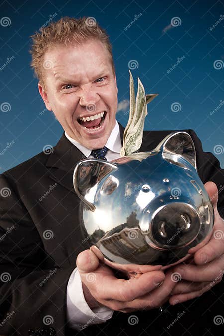 Greedy man stock photo. Image of coin, leadership, investor - 9430862