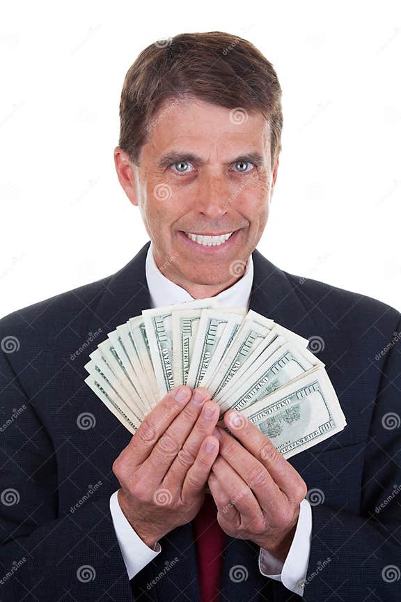 Greedy Man in a Suit stock image. Image of silly, shirt - 19185501