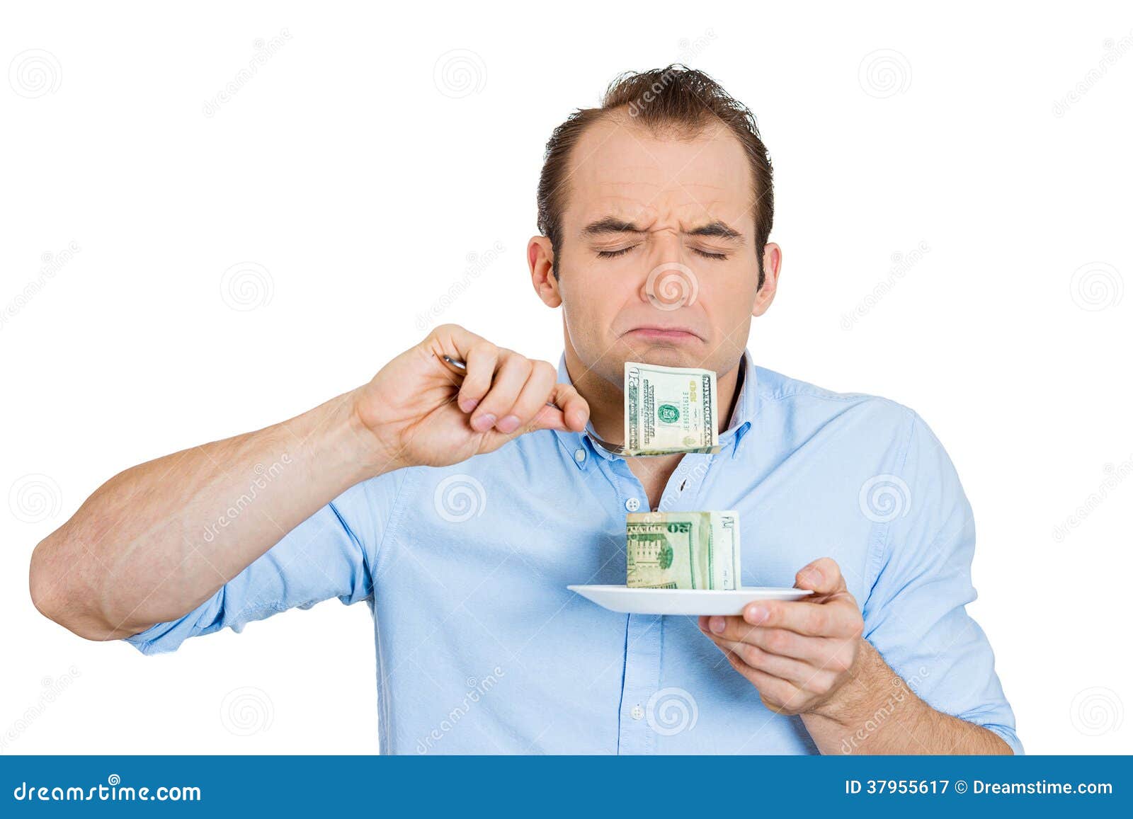 Greedy woman eating cash stock image. Image of gorilla - 37955617
