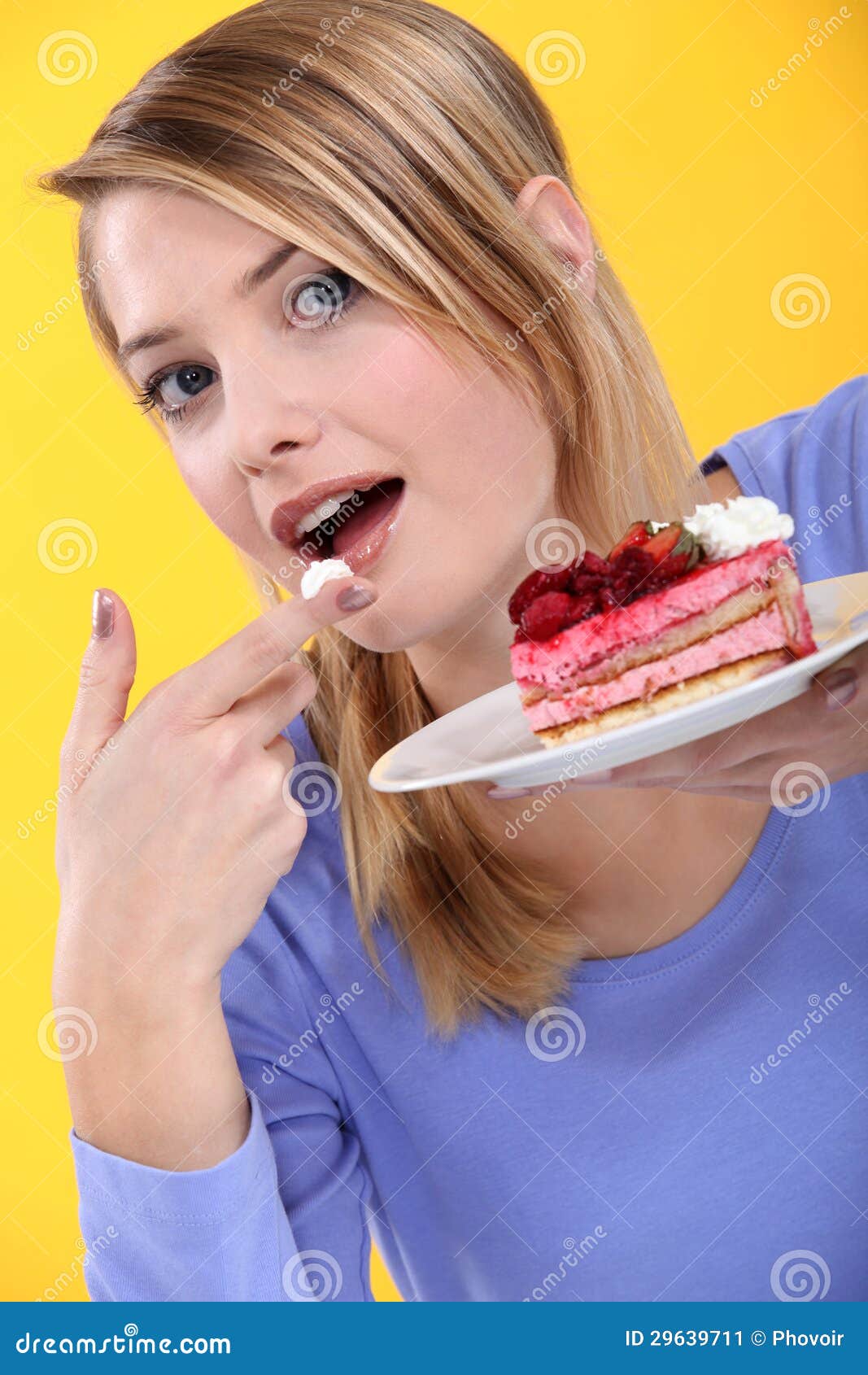 Greedy Young Woman Stock Image - Image: 29639711
