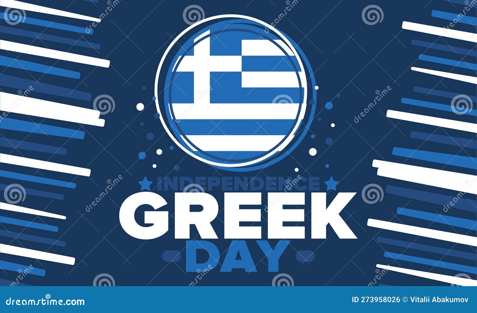Greek Independence Day. National Happy Holiday. Greece Flag. Greek Blue ...