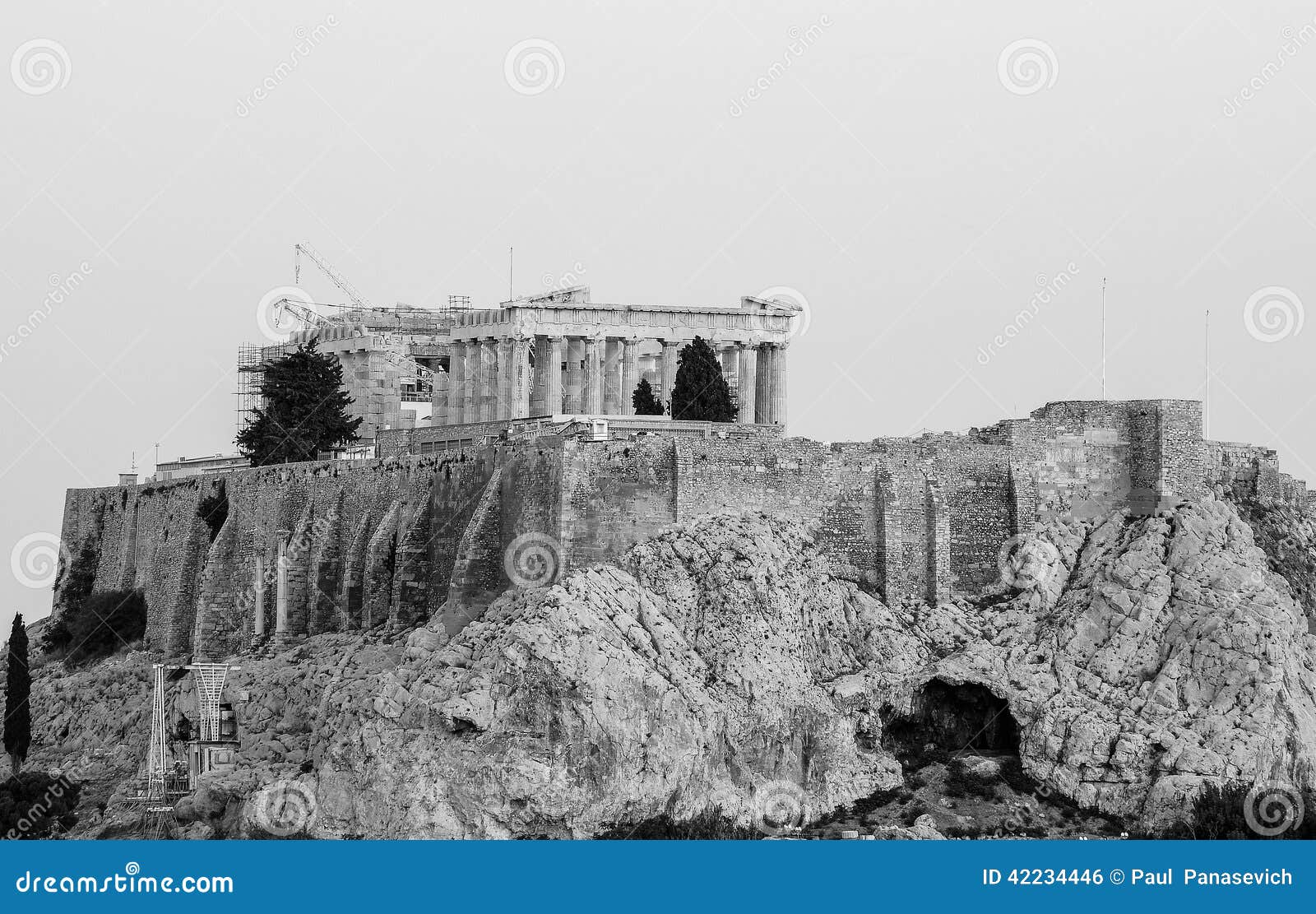 Greek Acropolis stock photo. Image of view, mountain - 42234446