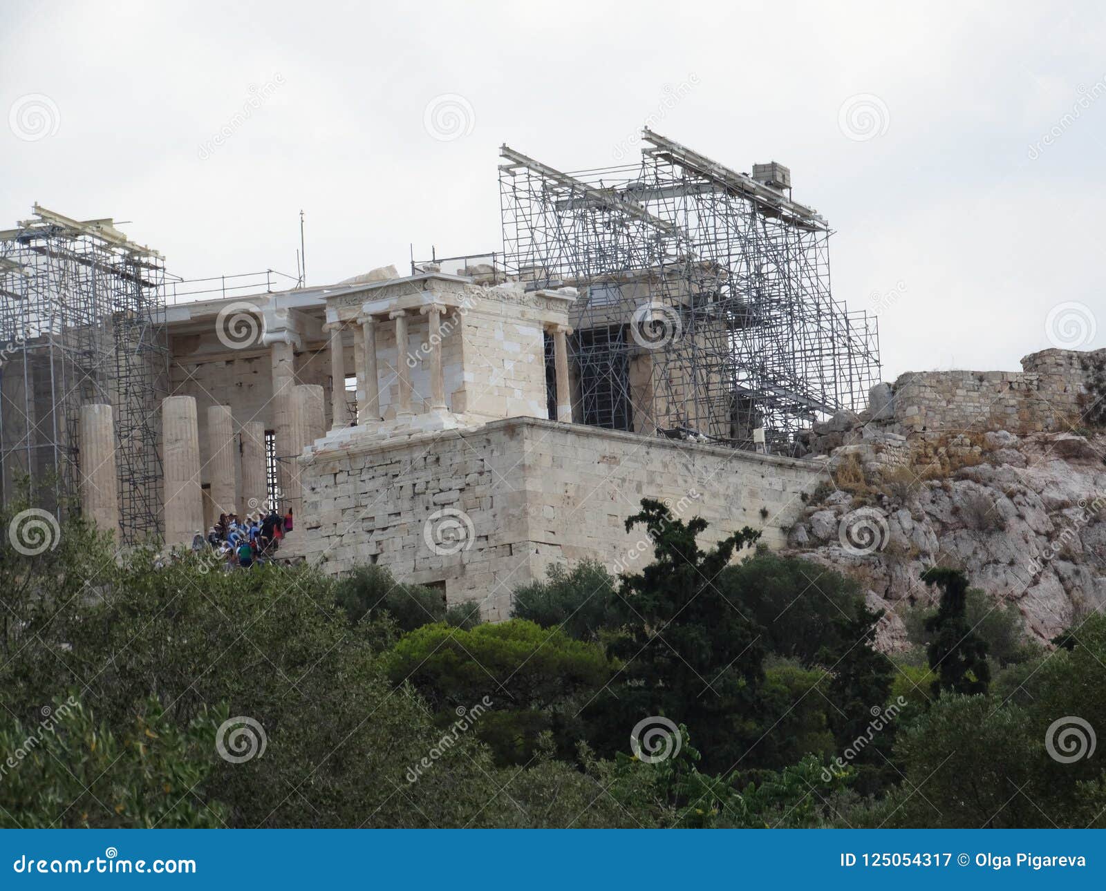 The Greek Acropolis is Under Reconstruction. Editorial Photography ...