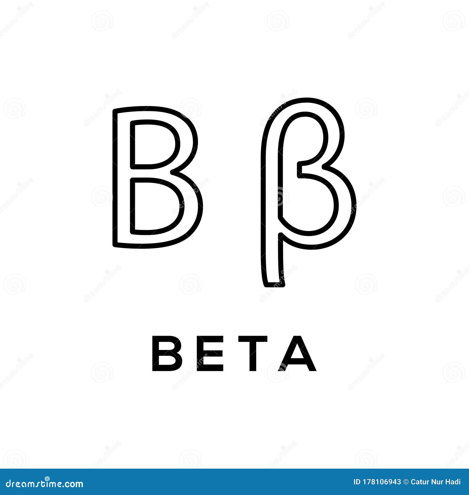 Beta Greek Symbol Small Letter Lowercase Font Icon Black Color Vector ...