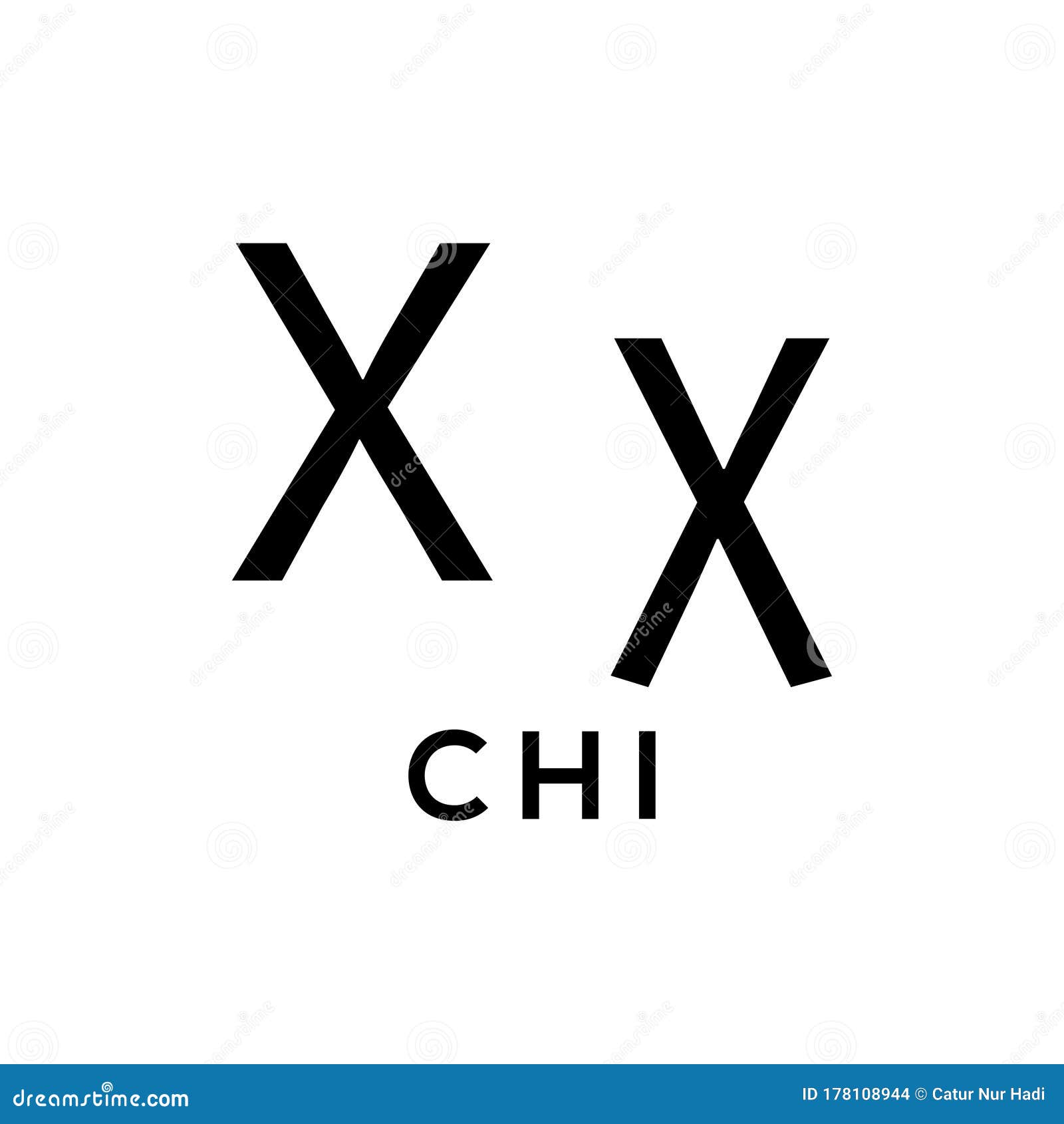 Chi Greek Alphabet Design Trendy Stock Vector - Illustration of ...