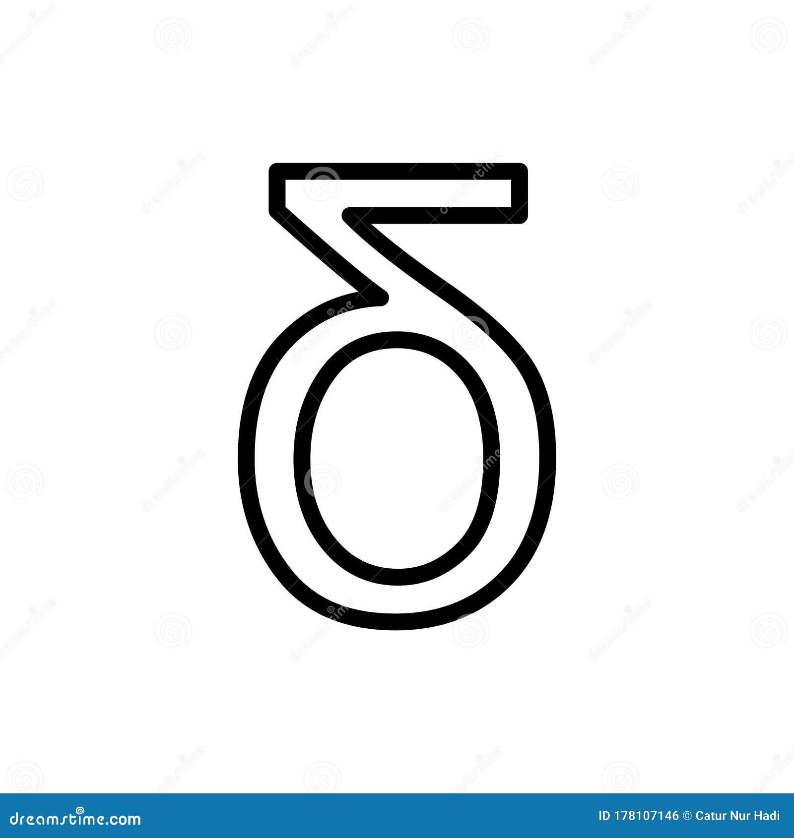 Delta Greek Symbol Small Letter Lowercase Font Icon In Circle Round ...