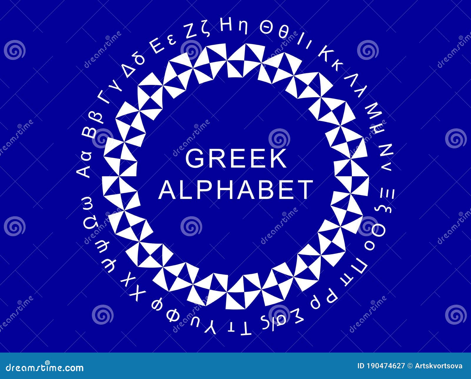 Greek Alphabet Design. Vector Illustration. Greek Alphabet Vector with ...