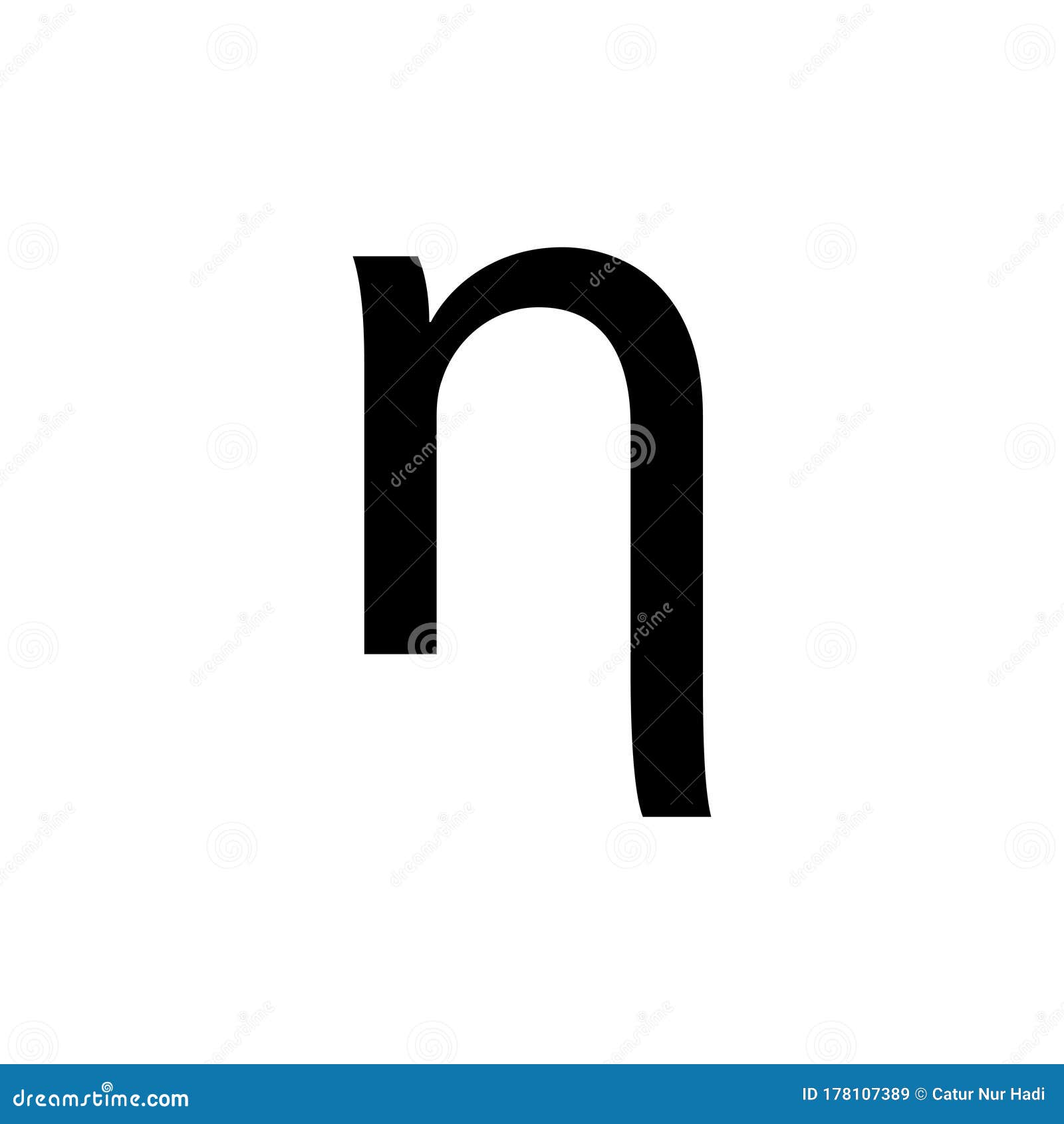 Eta Greek Alphabet Design Trendy Stock Vector - Illustration of font ...