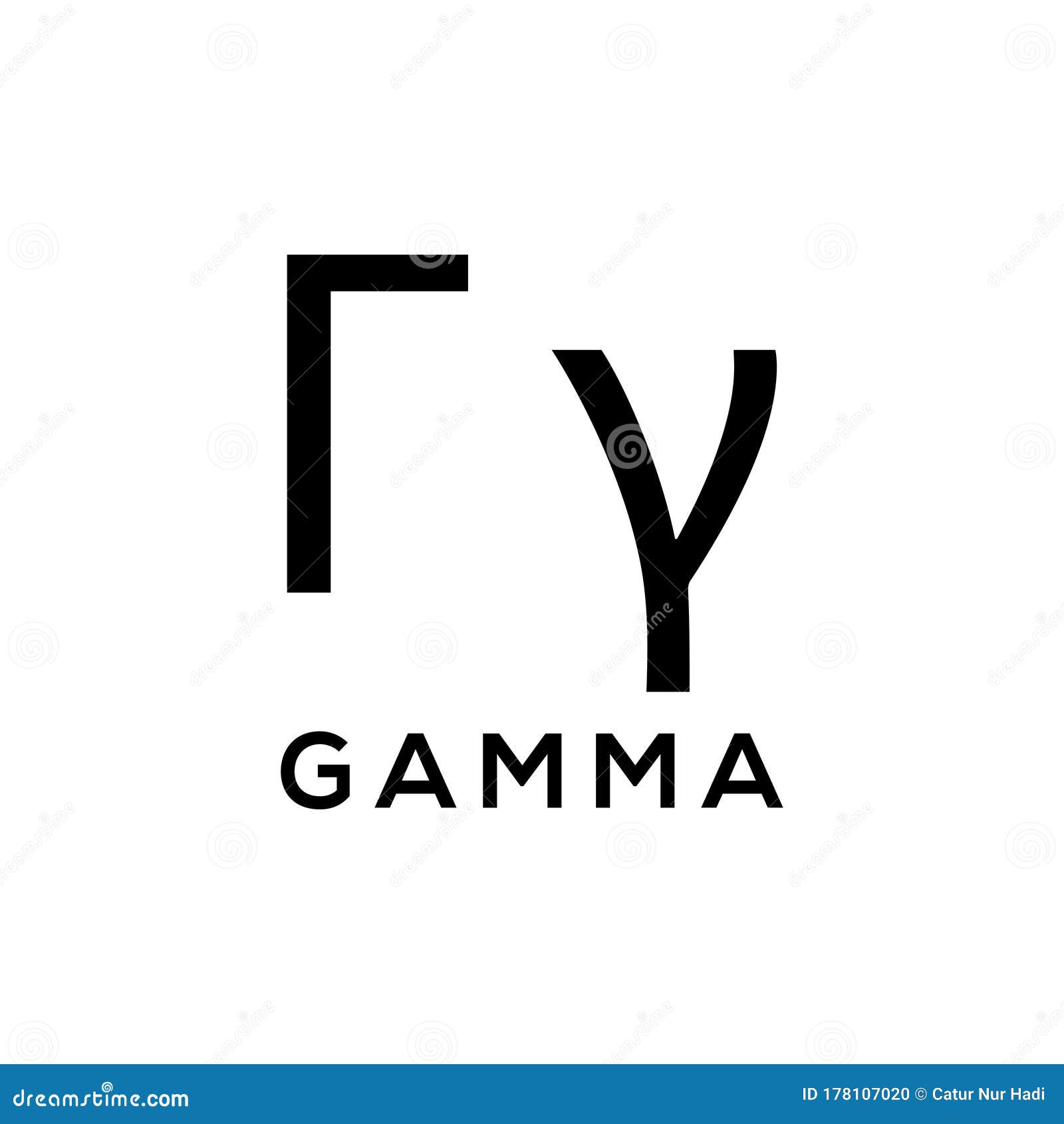 Gamma Greek Alphabet Design Trendy Stock Vector - Illustration of ...