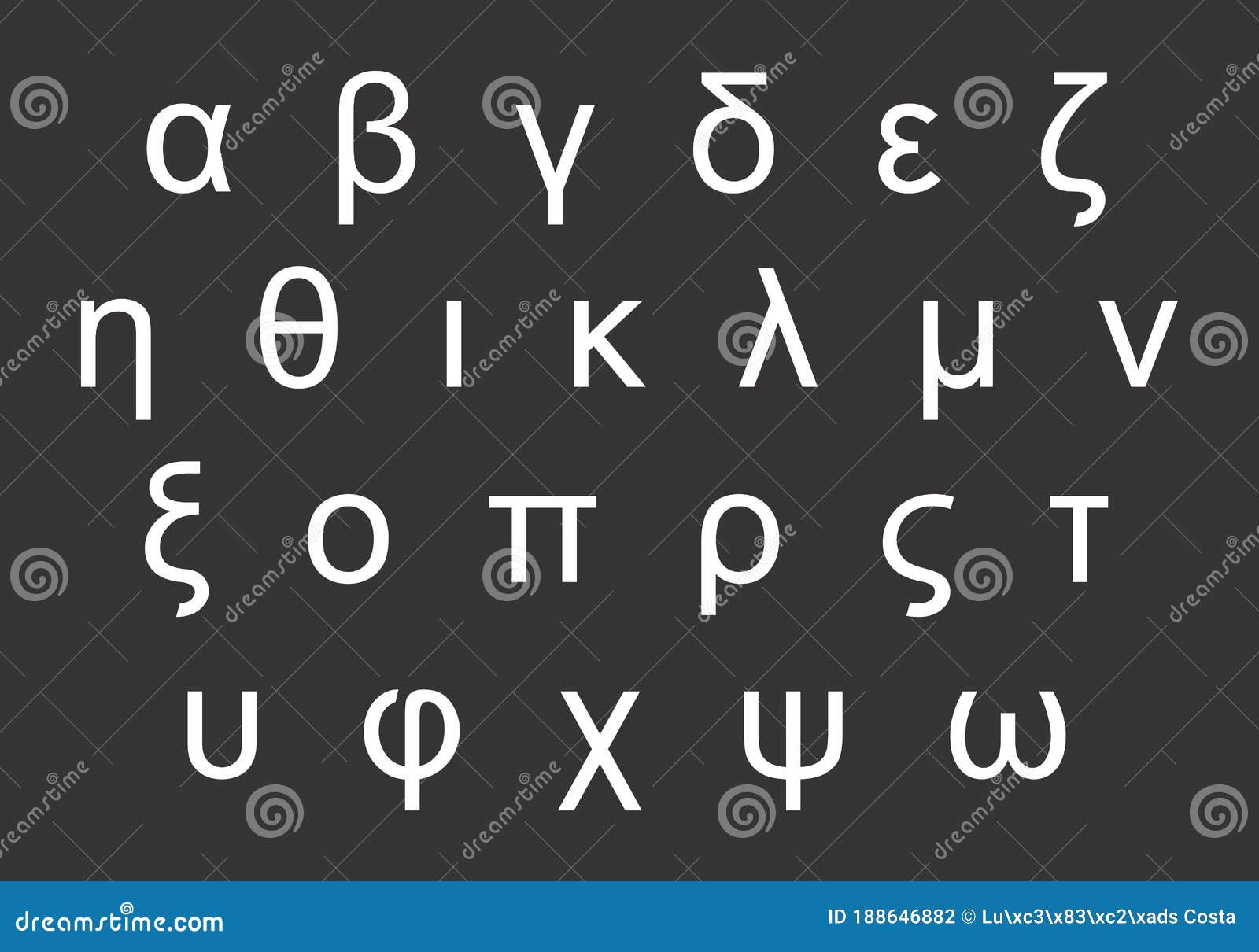 Greek alphabet letters stock illustration. Illustration of antique ...