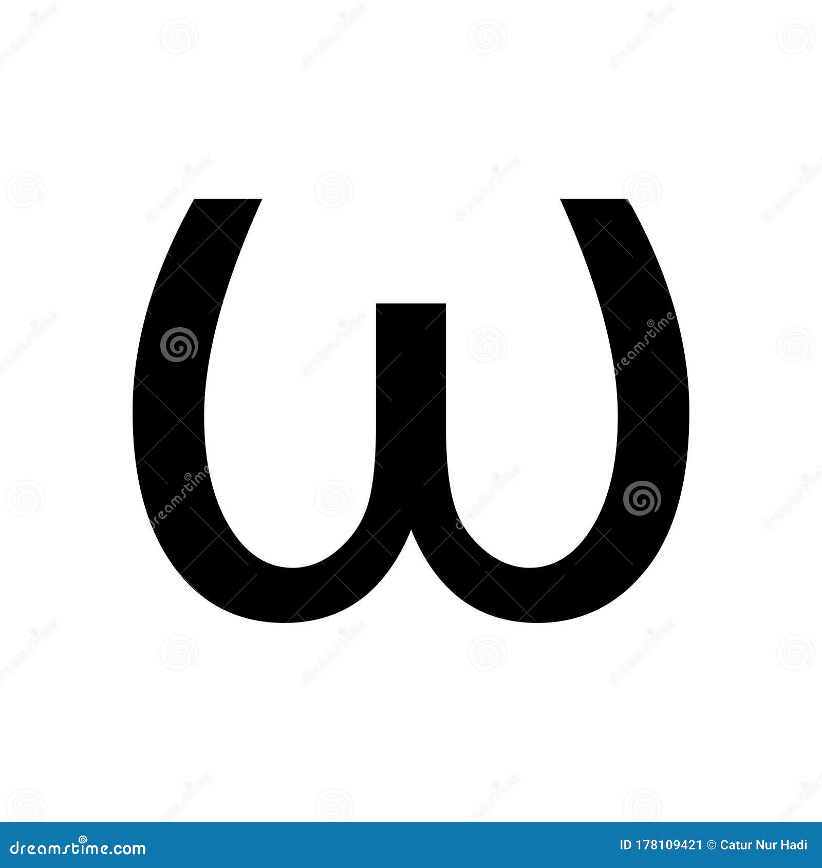 Omega Greek Alphabet Design Trendy Stock Vector - Illustration of ...