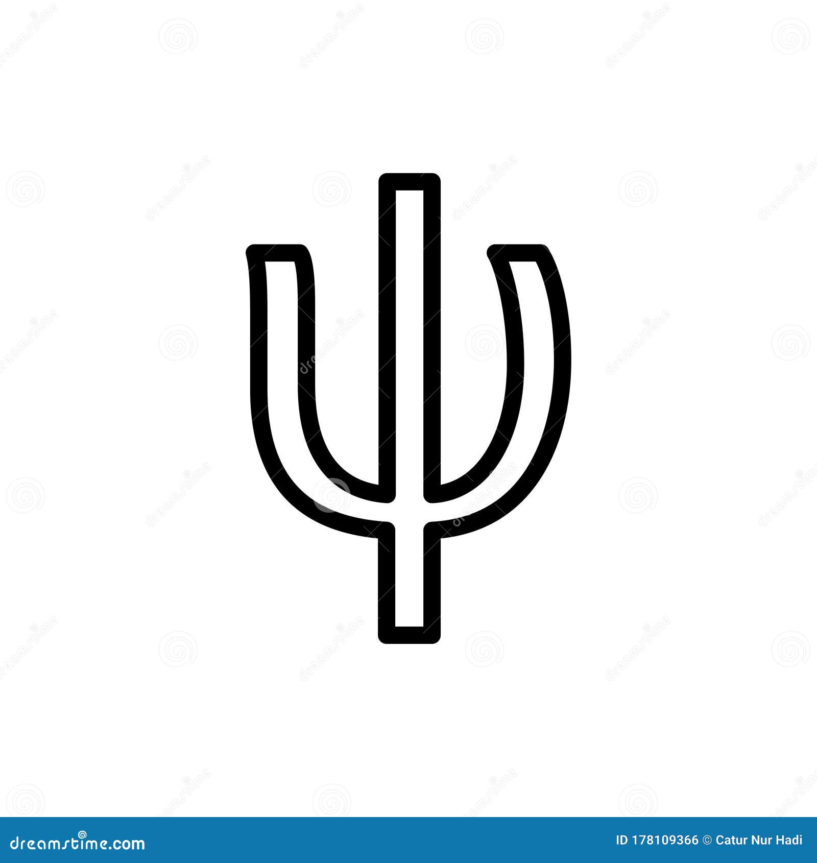 Psi Greek Alphabet Design Trendy Stock Vector - Illustration of font ...