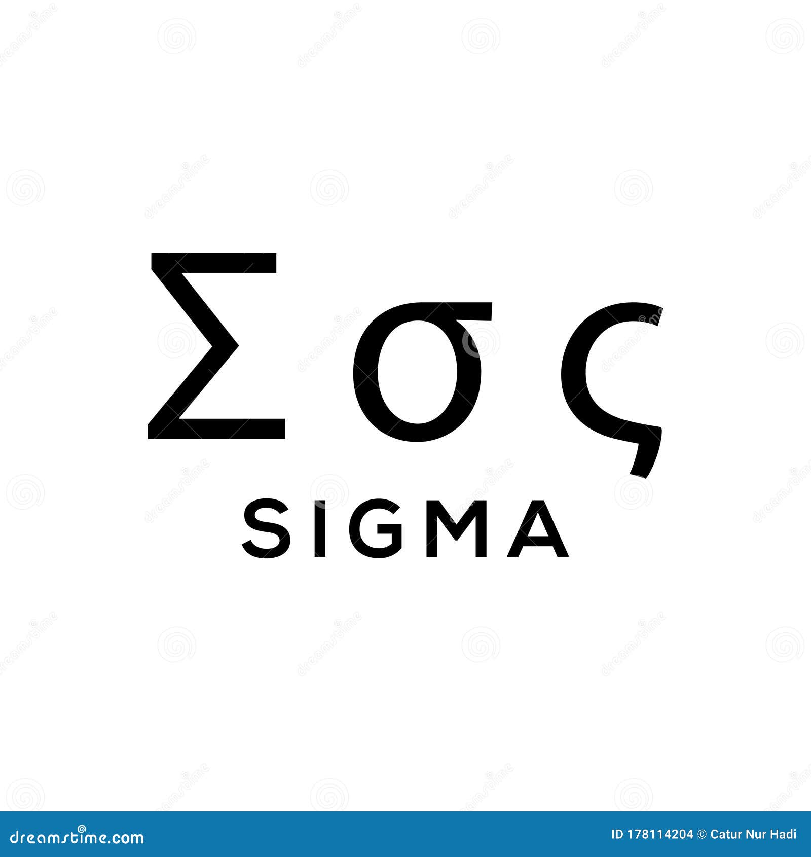 Sigma Greek Alphabet Design Trendy Stock Vector - Illustration of ...