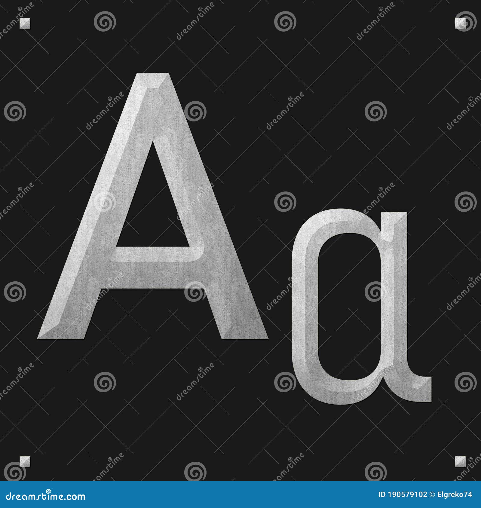 Greek Alphabet Stone Texture, Alpha on Dark Background Stock ...