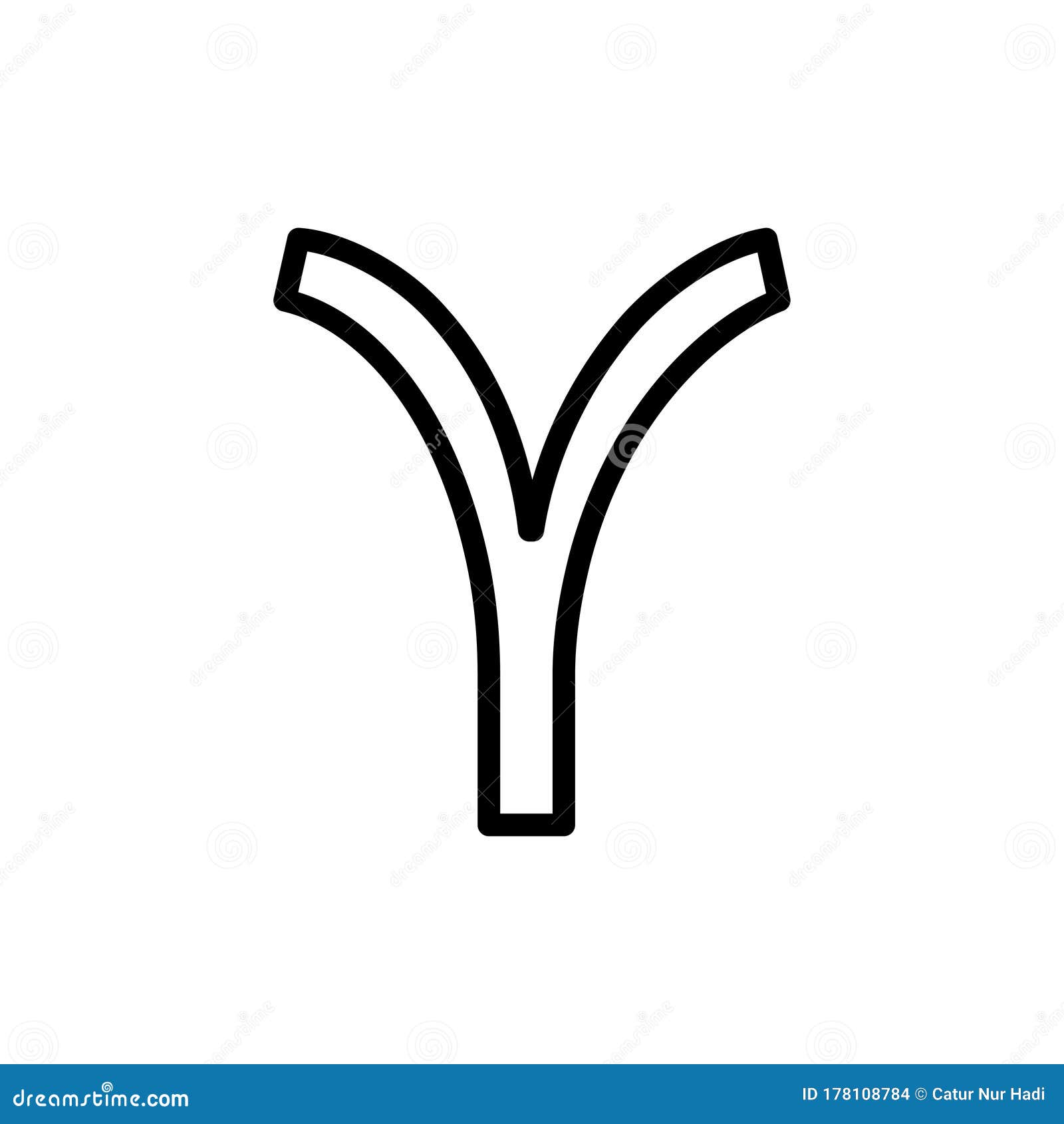 Upsilon Greek Alphabet Design Trendy Stock Vector - Illustration of ...