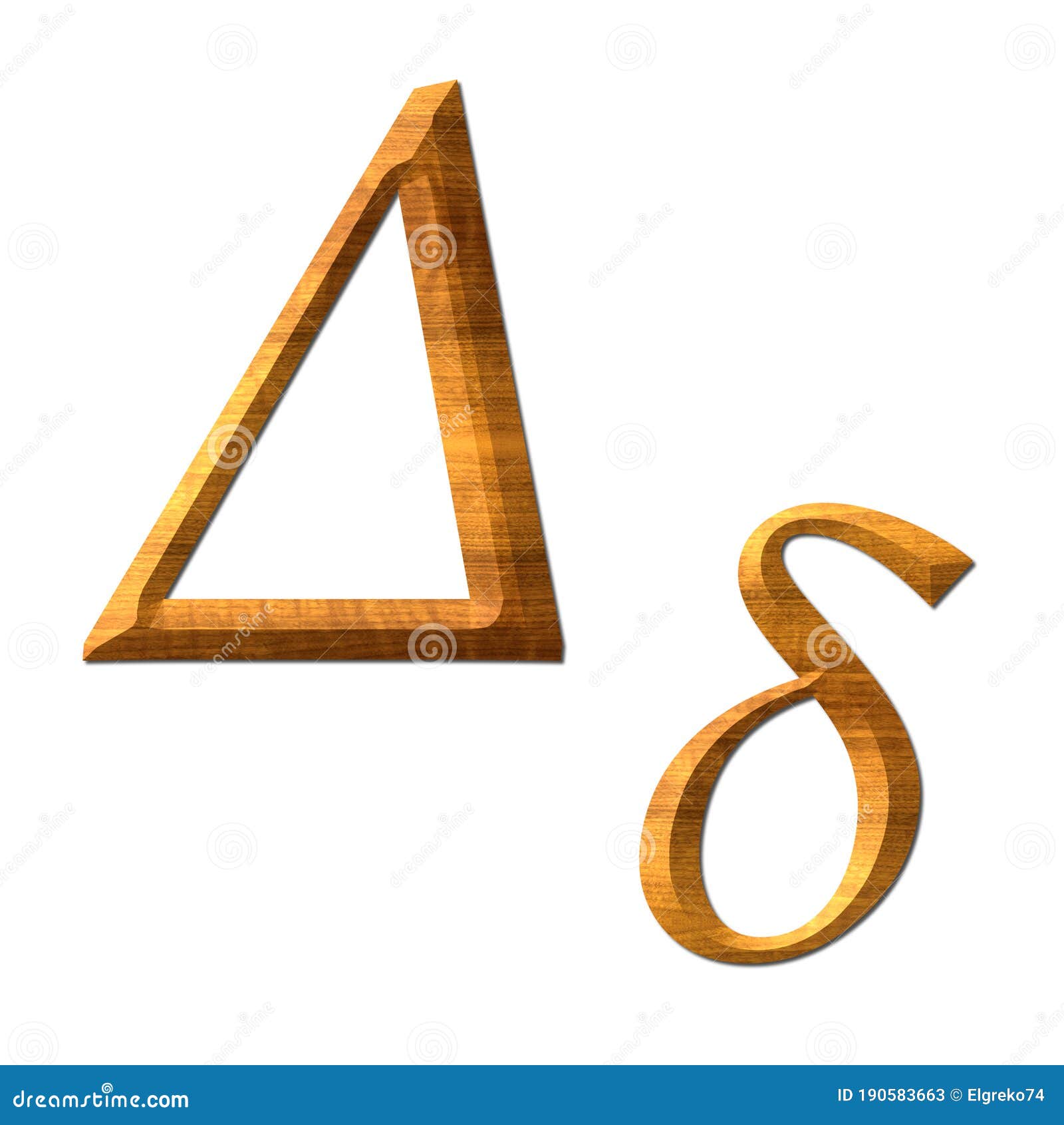 Greek Alphabet Wooden Texture, Delta Stock Illustration - Illustration ...