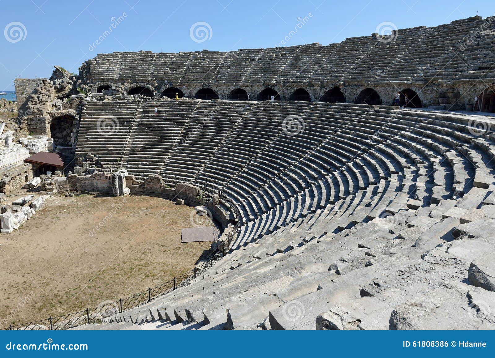 Greek Amphitheater, Side editorial photo. Image of blue - 61808386