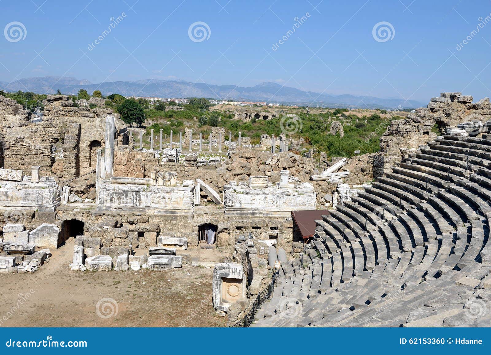 Greek Amphitheater, Side stock photo. Image of historic - 62153360