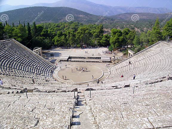 Greek amphitheatre stock image. Image of greece, stone - 717337