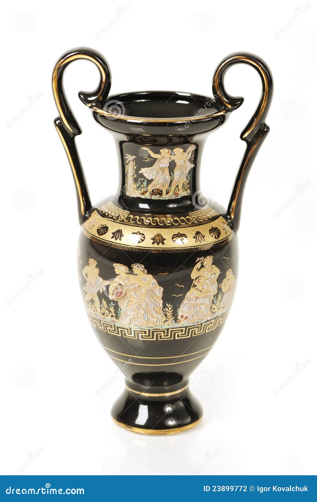 Greek amphora stock photo. Image of decorative, black - 23899772