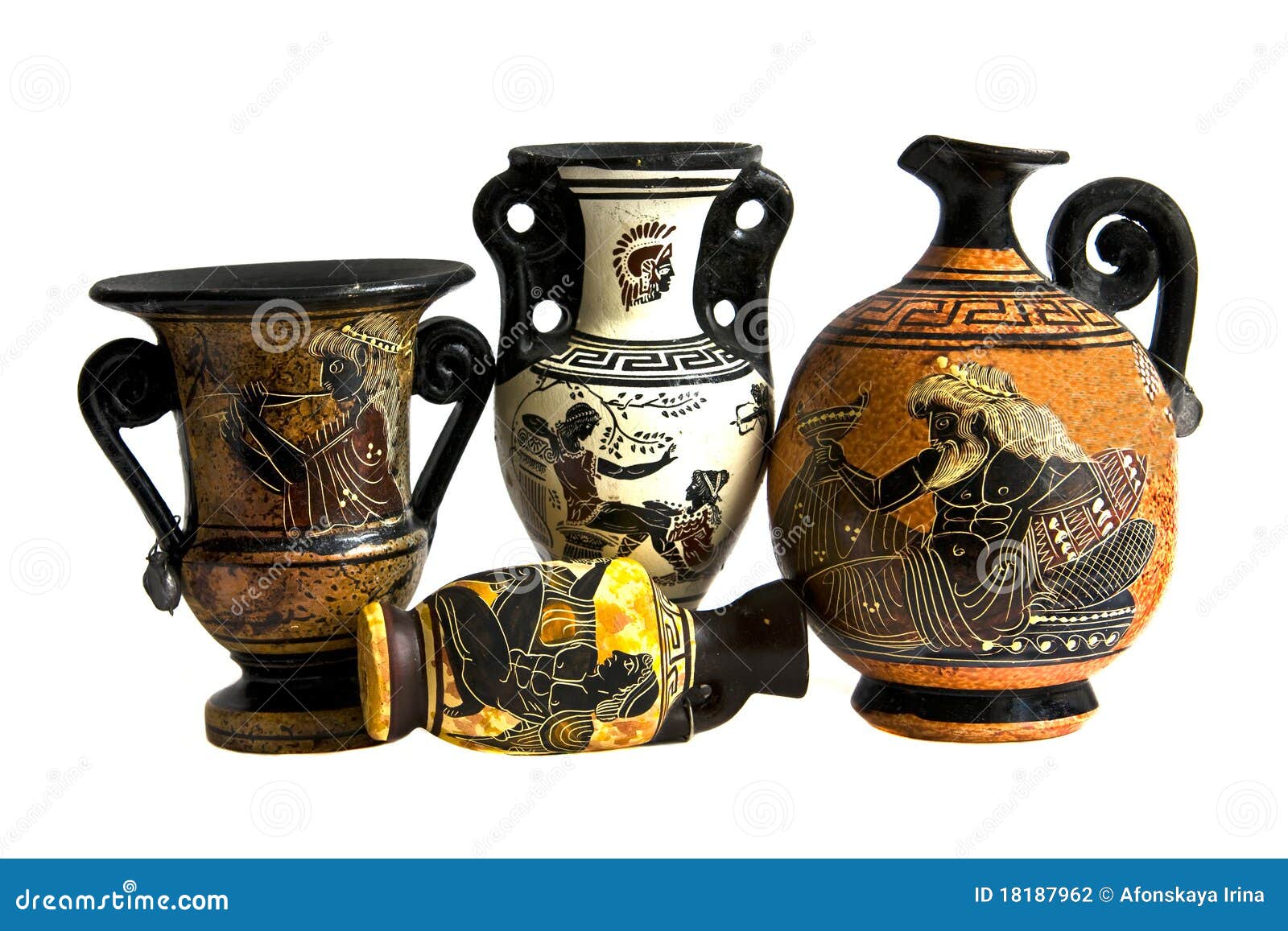 Greek amphoras stock photo. Image of vase, vessel, tableware - 18187962