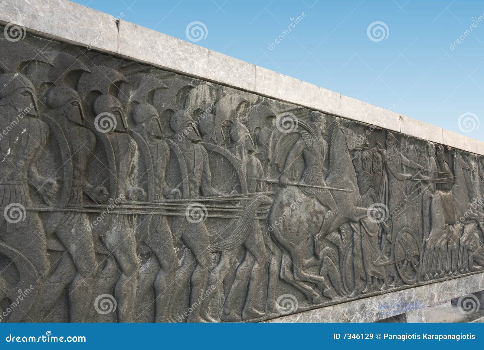 Greek ancient alike plaque editorial stock image. Image of classical ...
